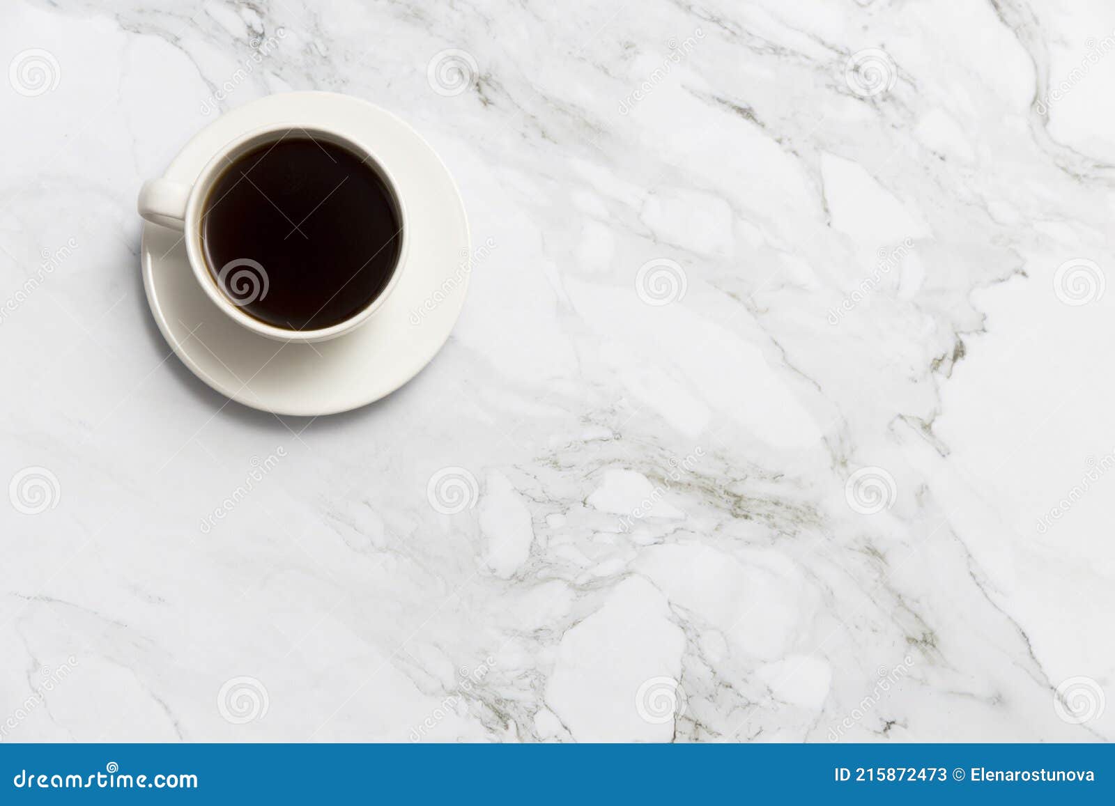 Cup of Coffee is on a Marble Background Stock Image - Image of break ...