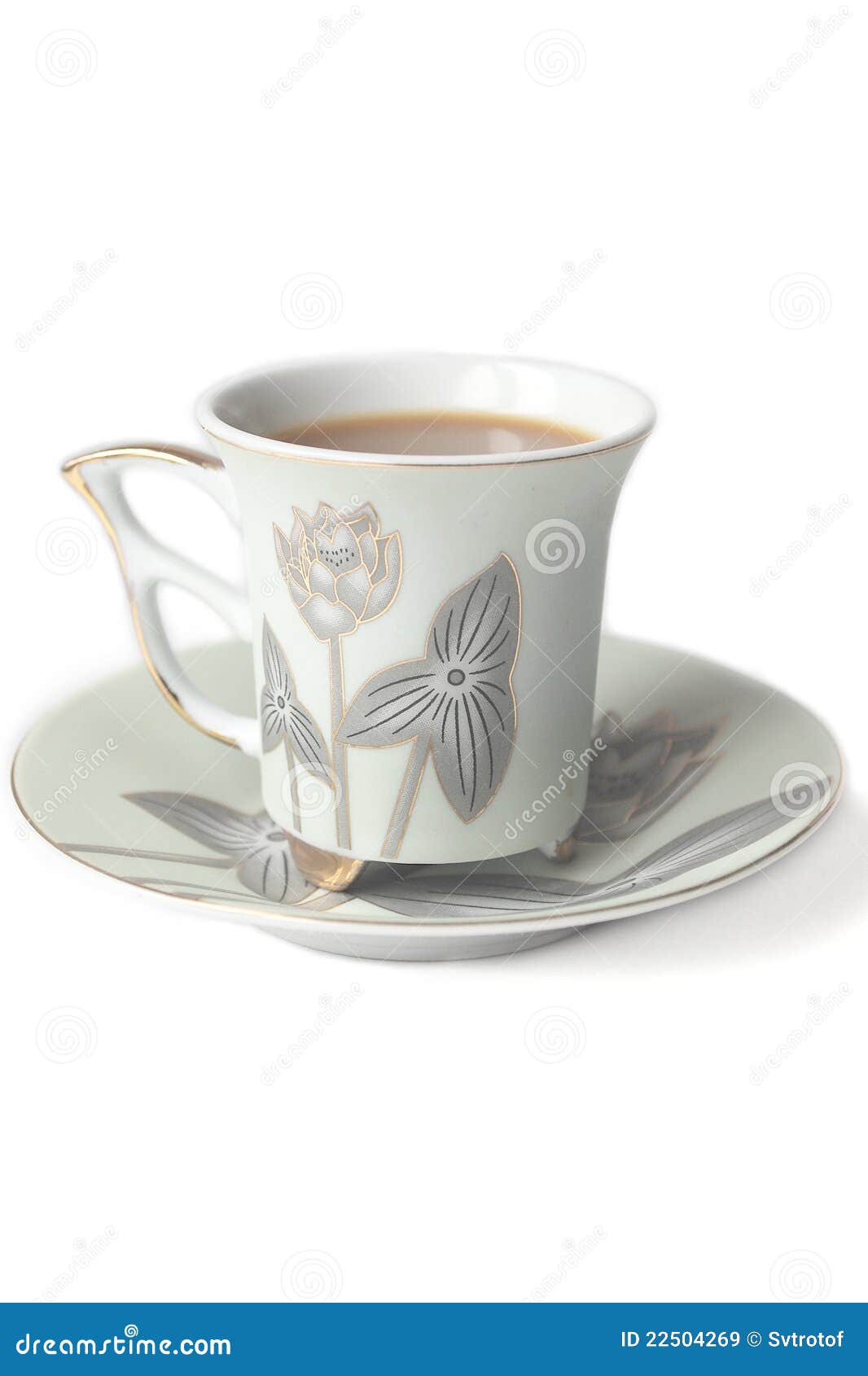 Cup of coffee with milk stock image. Image of beverage - 22504269