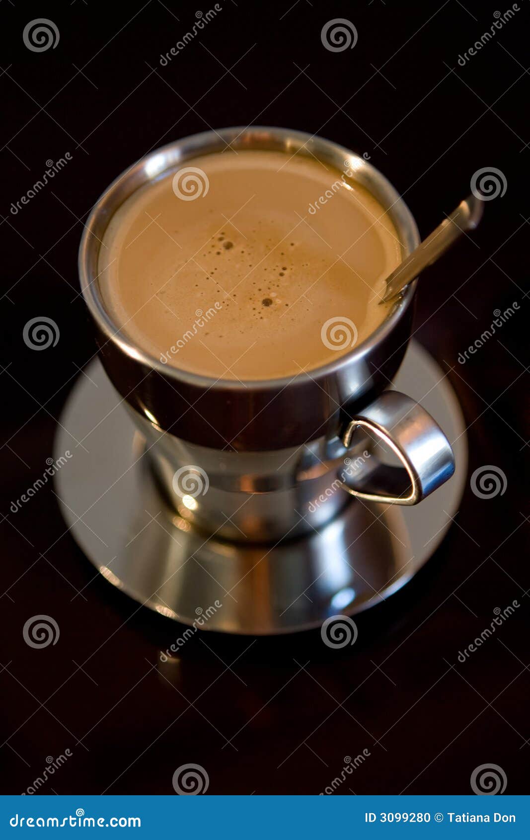 Cup of coffee with milk stock photo. Image of cuppa, flavour - 3099280