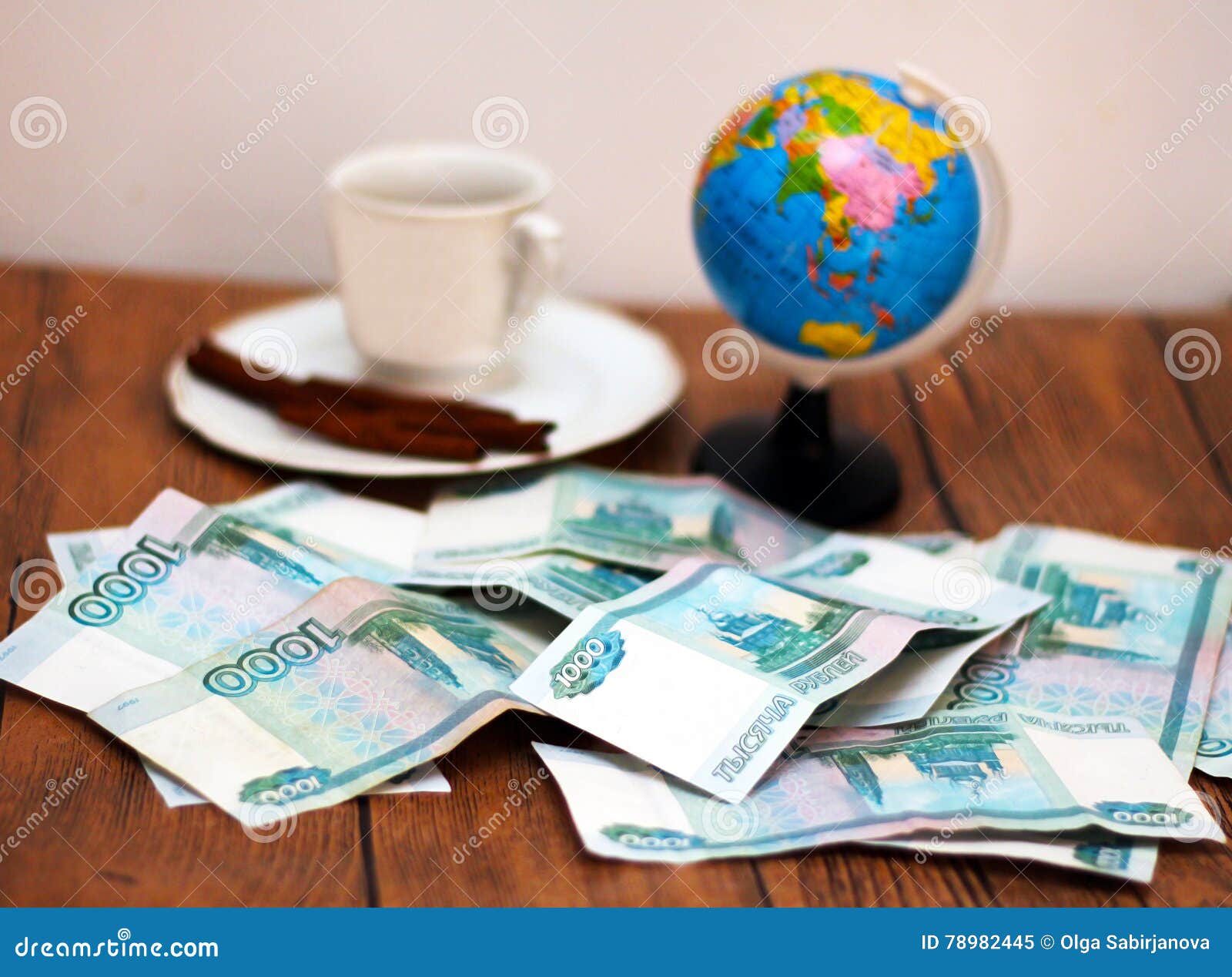 A Cup of coffee and money stock image. Image of gourmet - 78982445