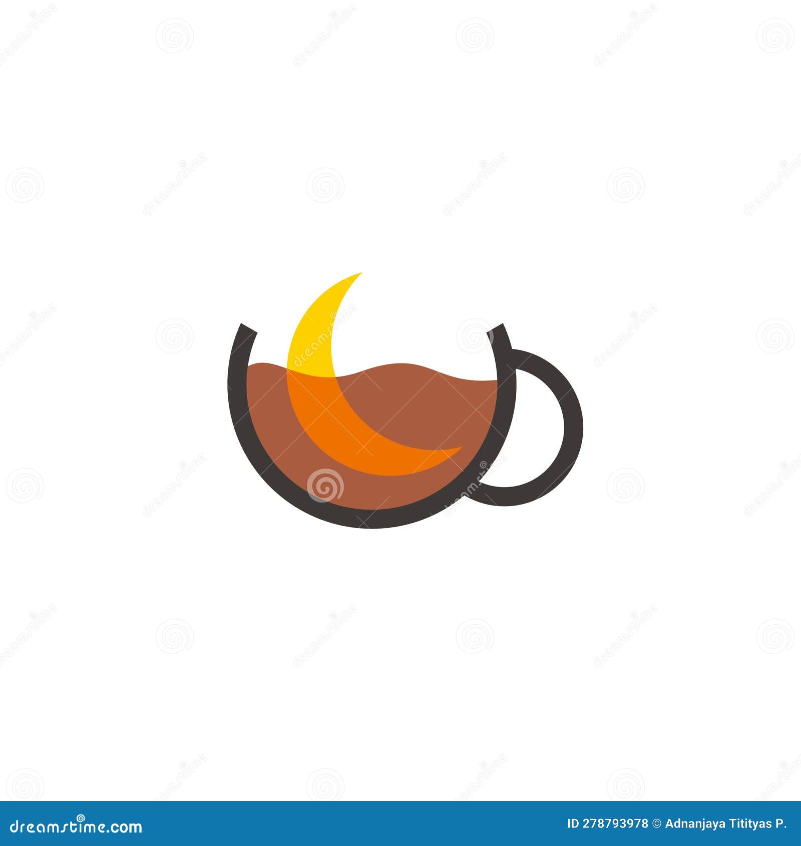 Moon Cafe Logo With Maid Silhouette Vector | CartoonDealer.com #238233461