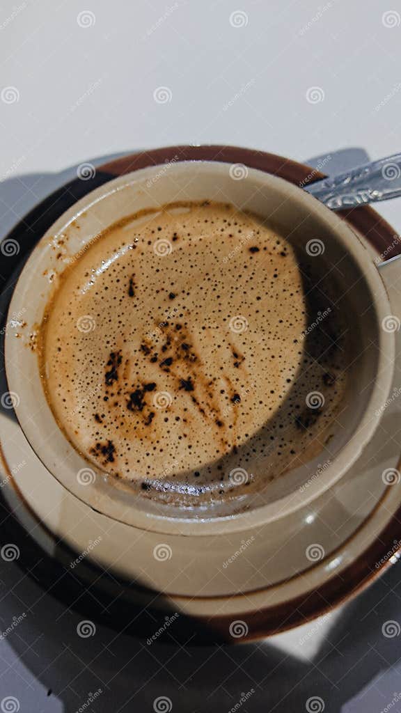 A cup of coffee at night stock image. Image of food - 255578737
