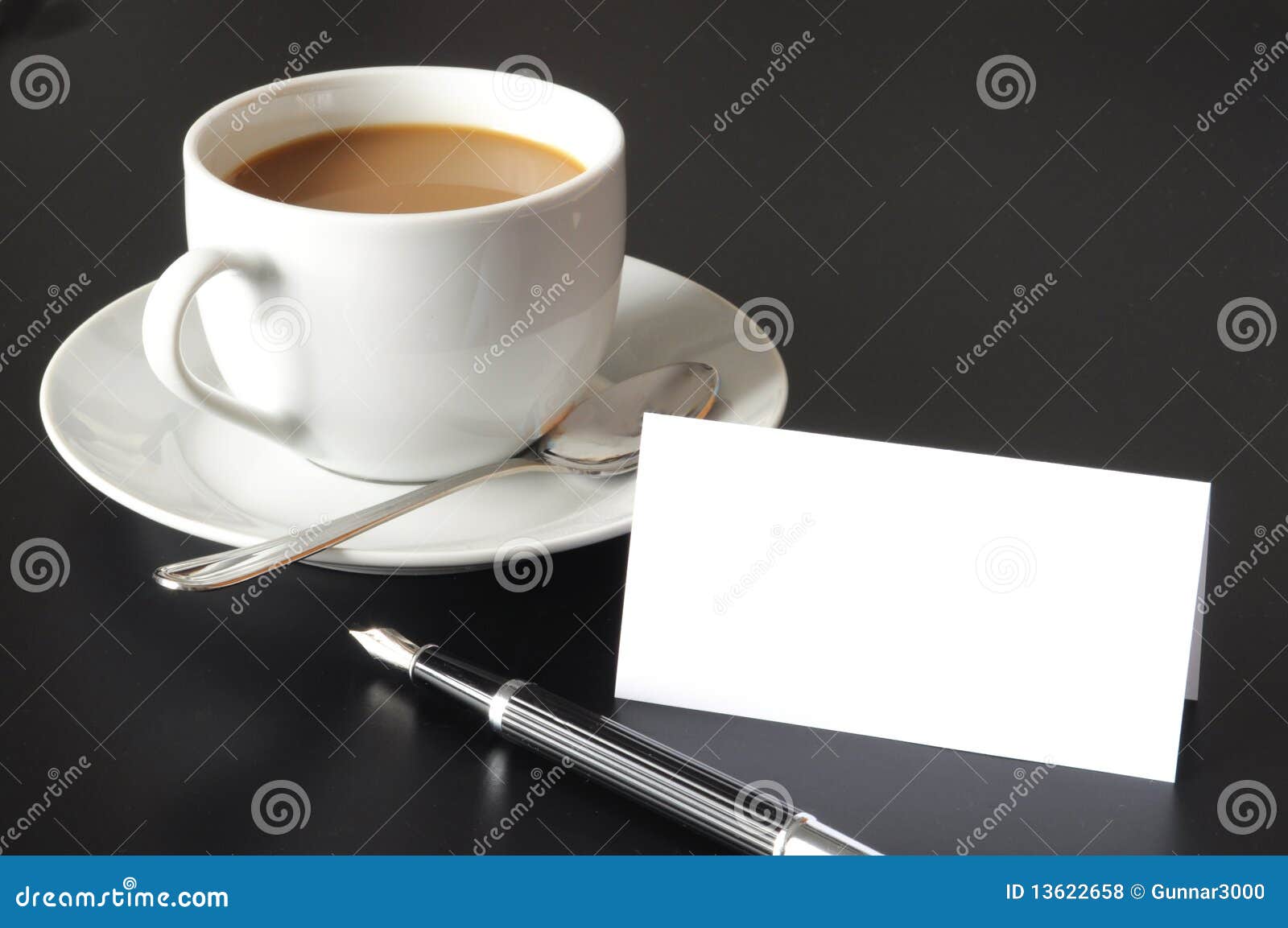 Cup of Coffee and Paper Copyspace Stock Photo - Image of beverage ...