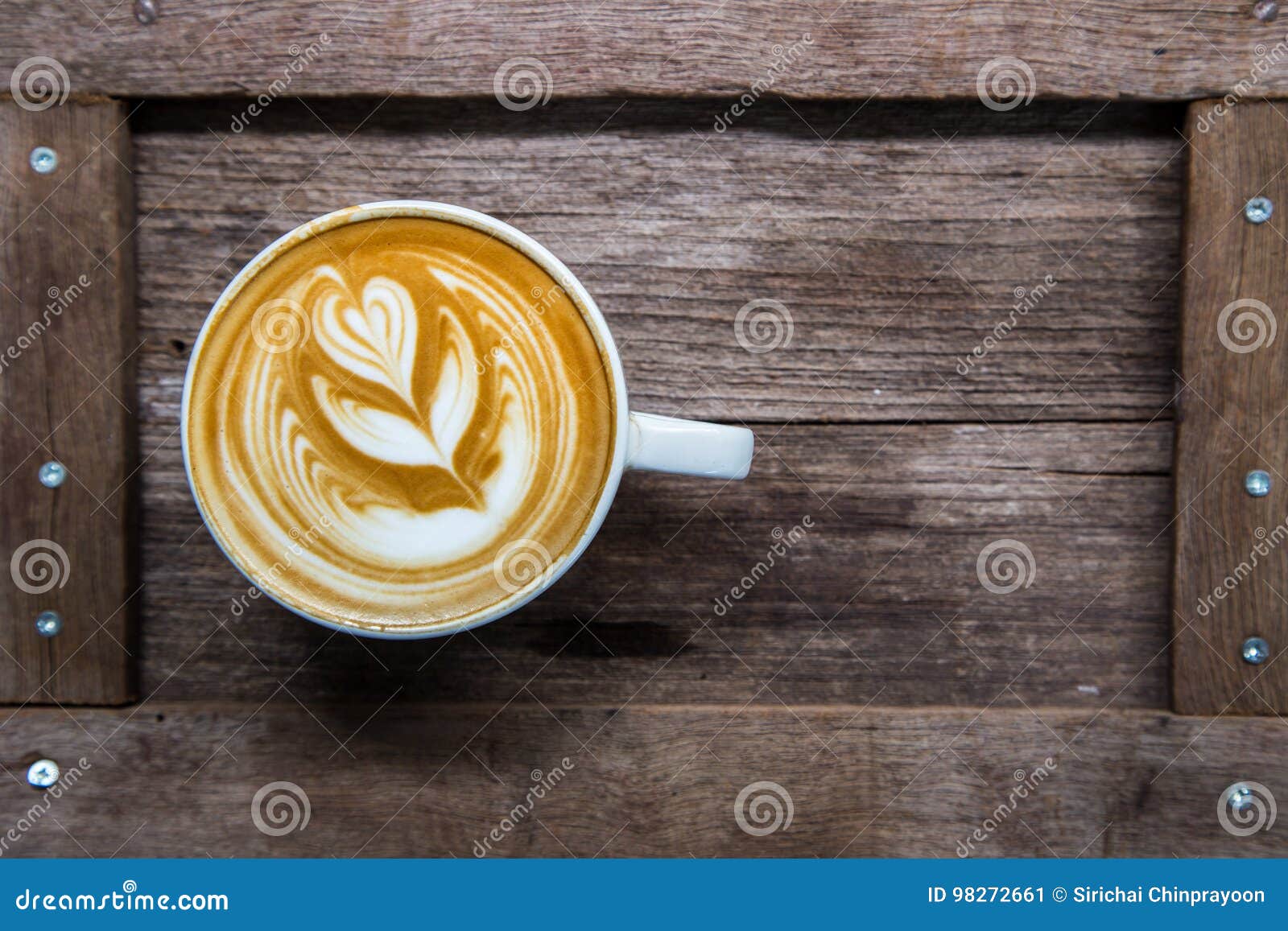 Cup of coffee on plate stock image. Image of cafe, drink - 98272661