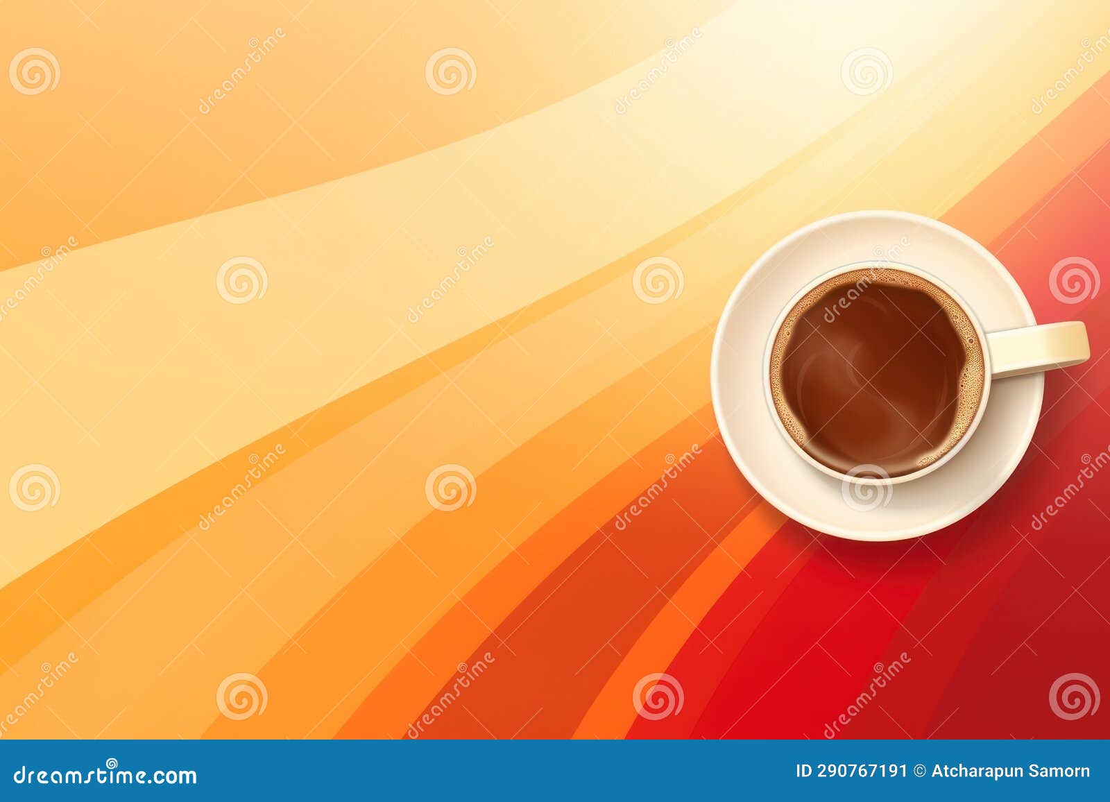 Cup of Coffee Poster Design Abstract Background Stock Illustration ...