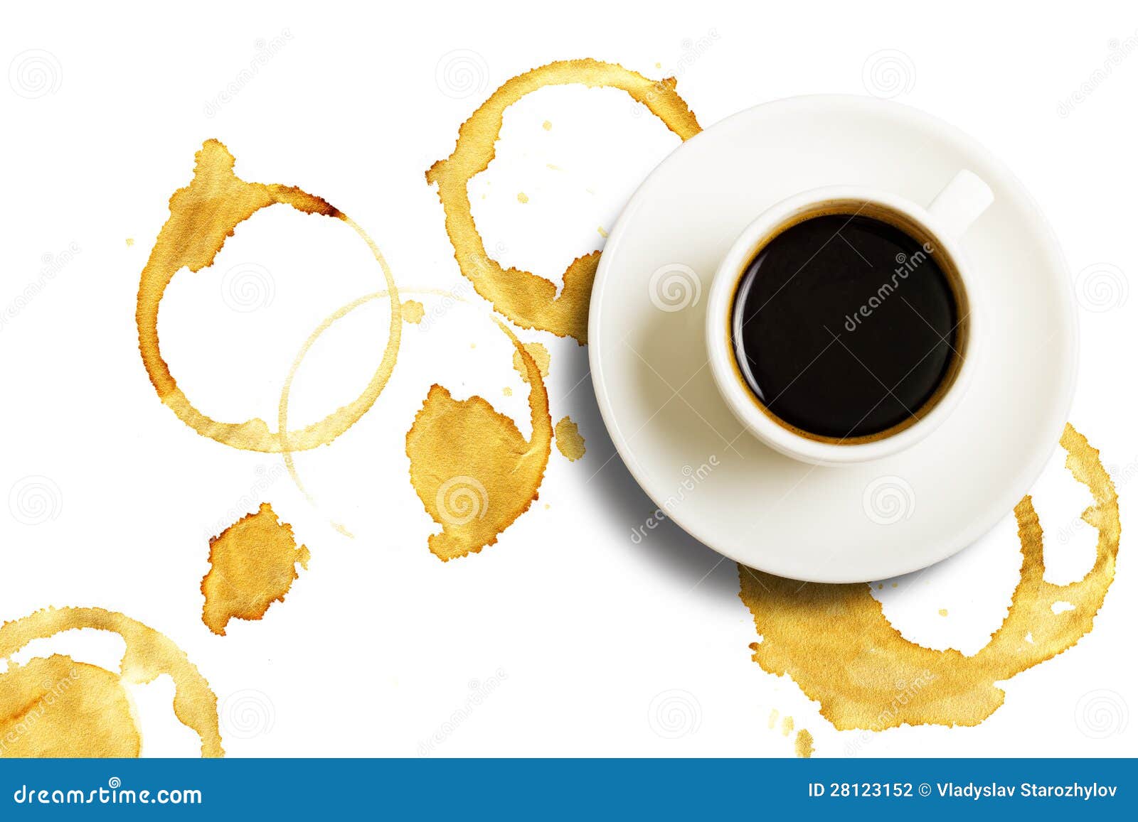 Cup of Coffee and the Prints Stock Photo - Image of decaf, espresso ...
