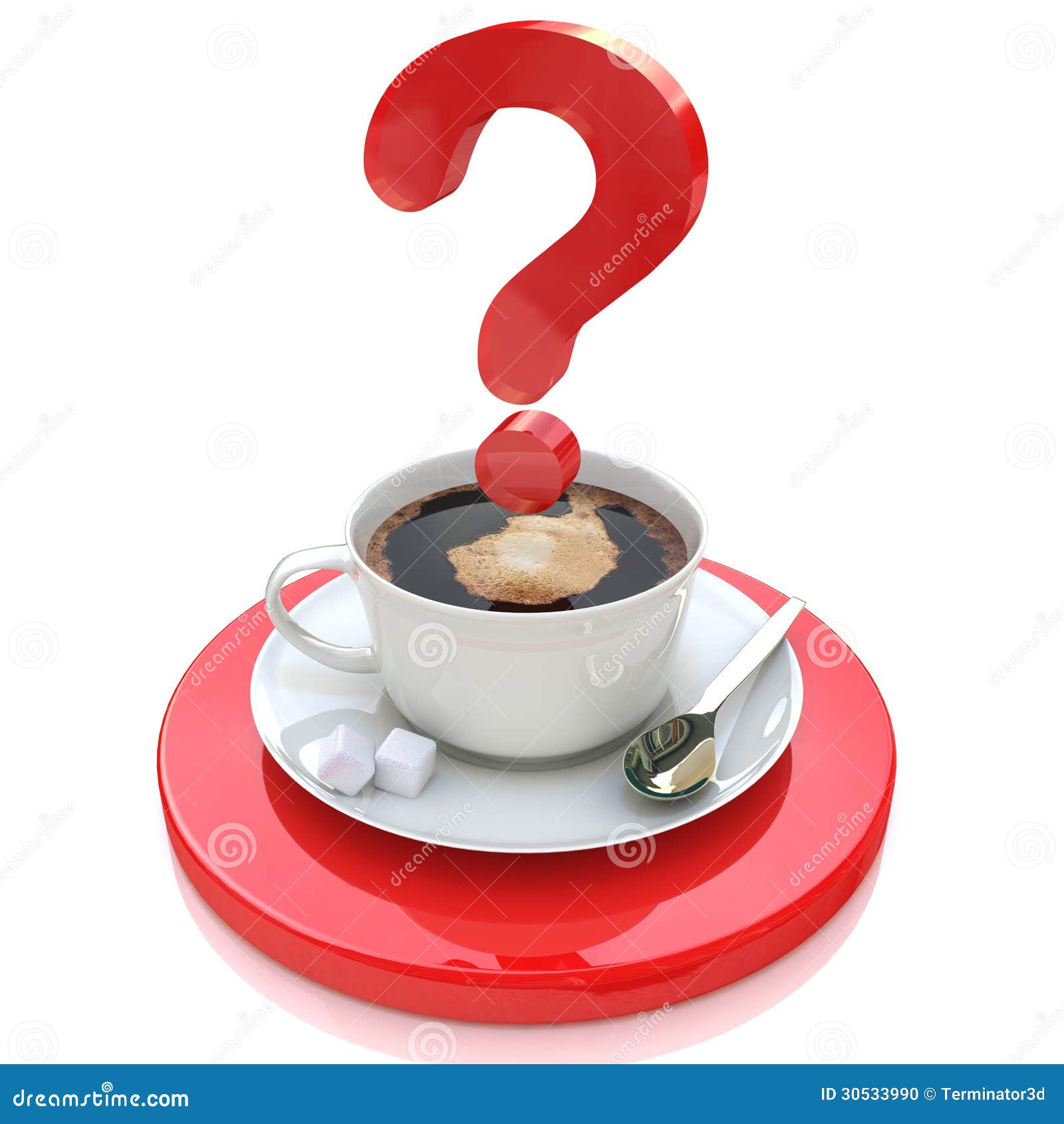 Coffee Cup With Question Mark In Foam. The Concept Uncertainty ...