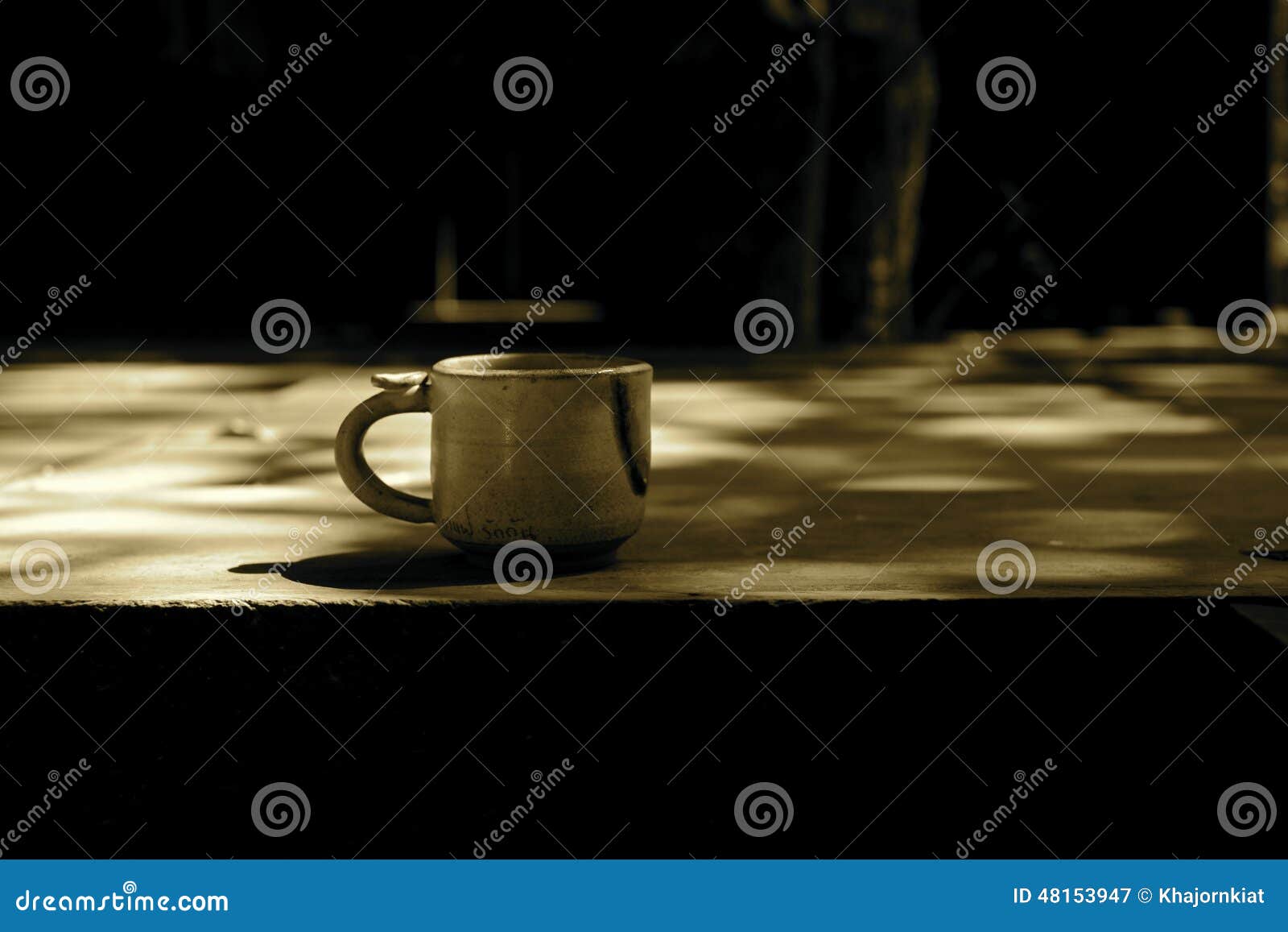 Cup of coffee with shadow stock image. Image of shadow - 48153947