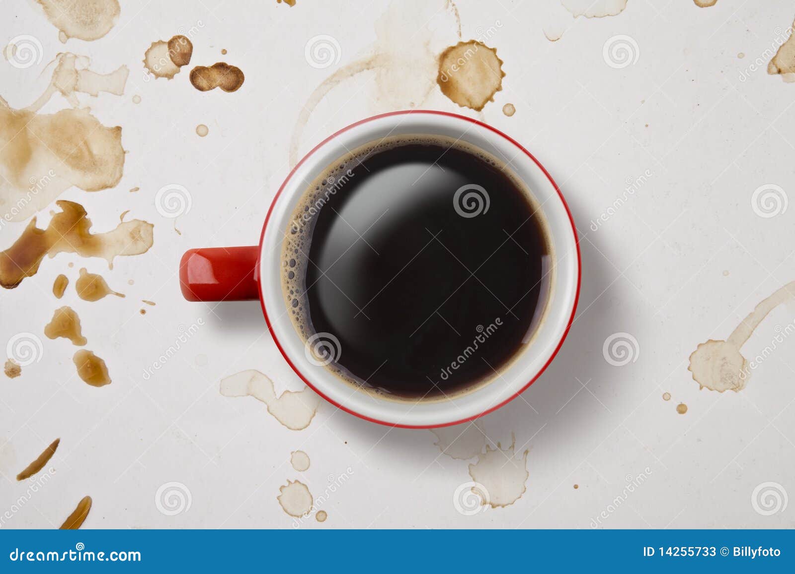 Cup of Coffee Shot from Above Stock Image - Image of black, coffee ...