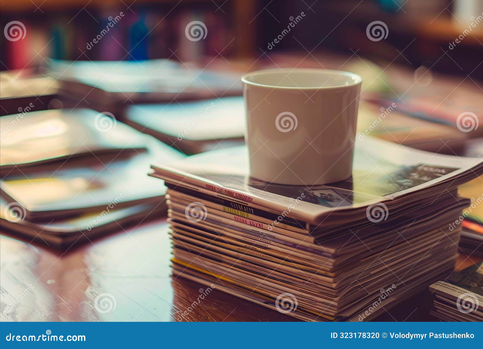 Stack Of Old Magazines Stacked In Gray Royalty-Free Stock Image ...