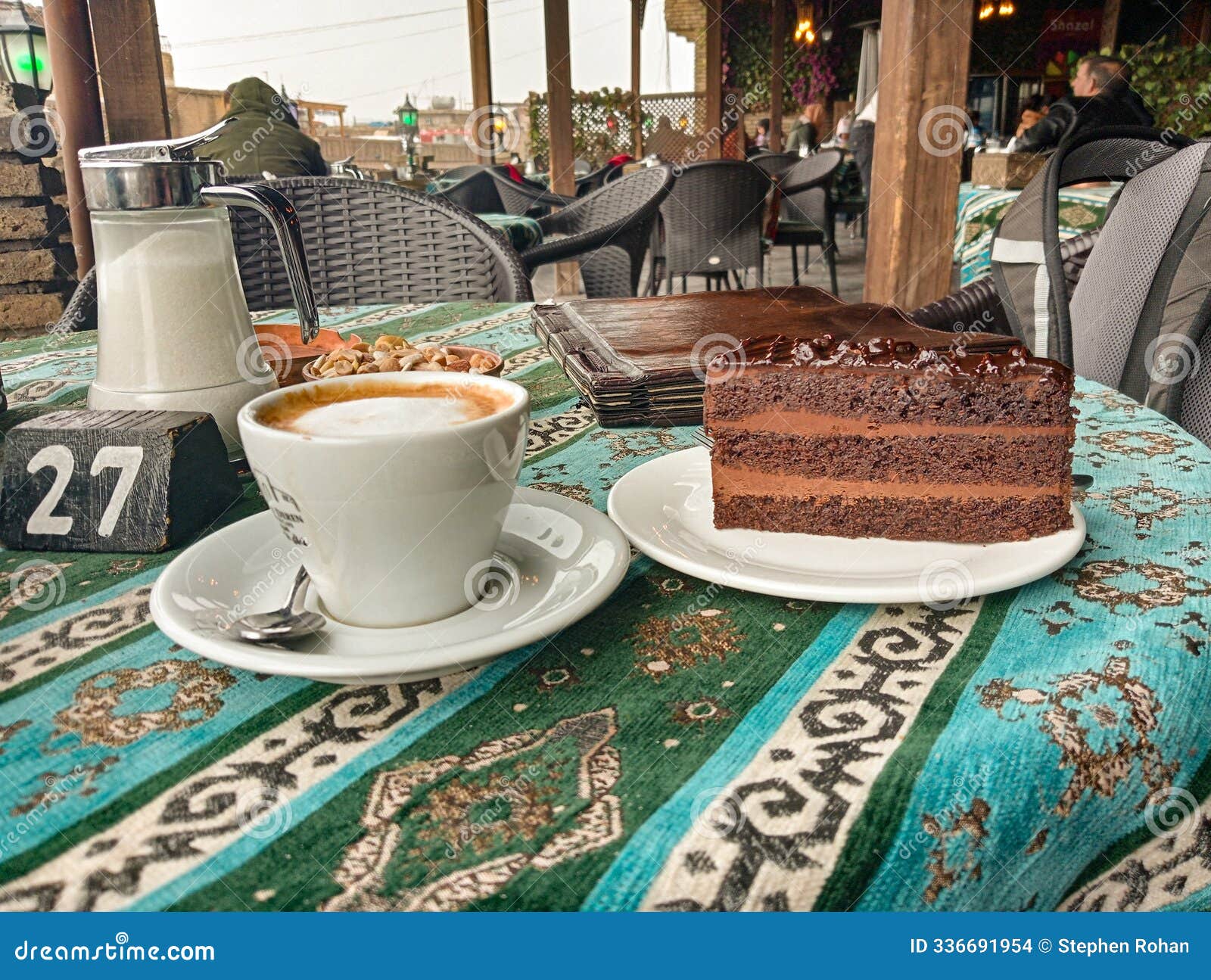 A Cup of Coffee and a Slice of Cake in a Cafe in Erbil, Iraq Editorial ...