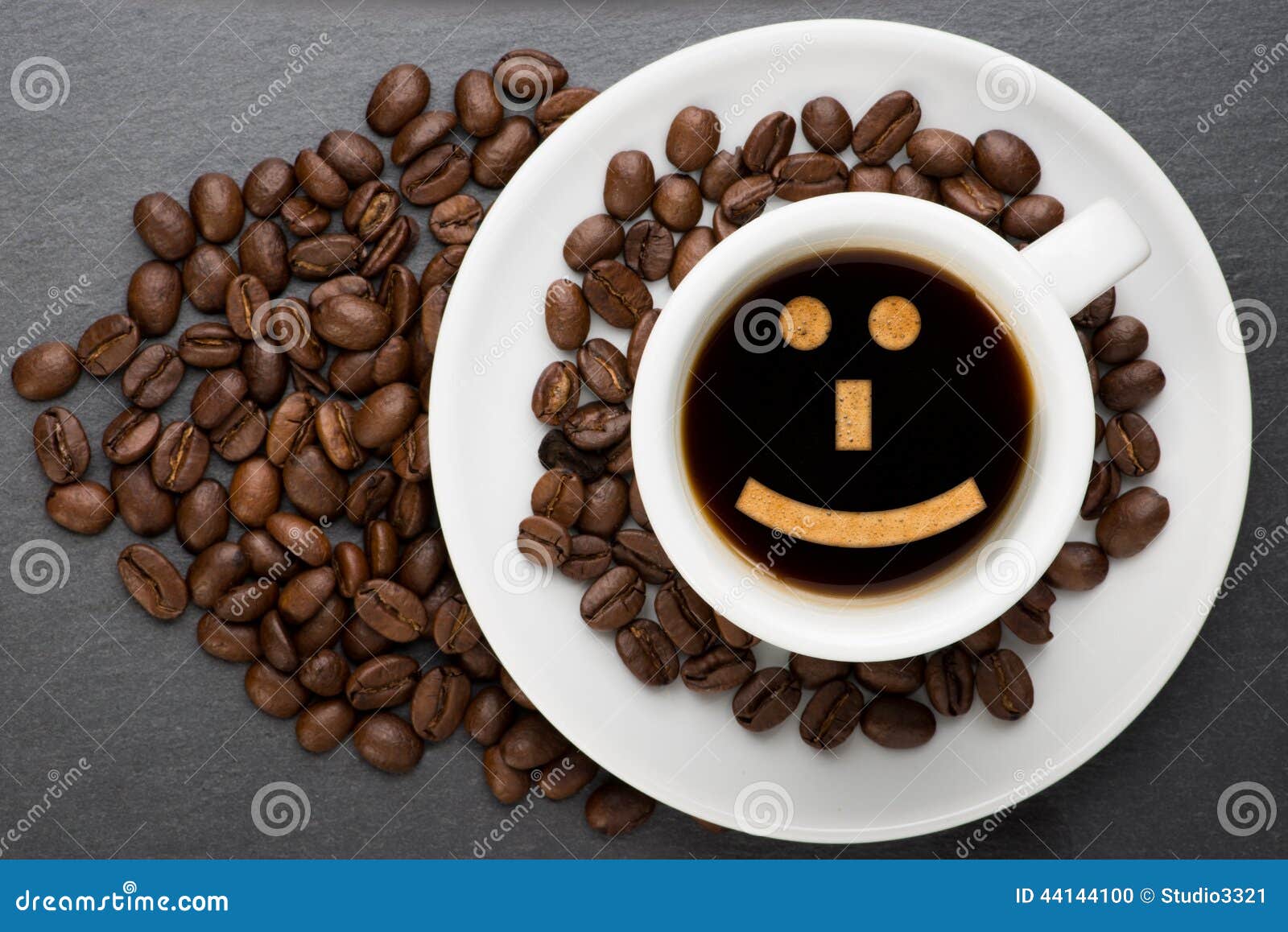 Cup of coffee with smile stock photo. Image of drink - 44144100