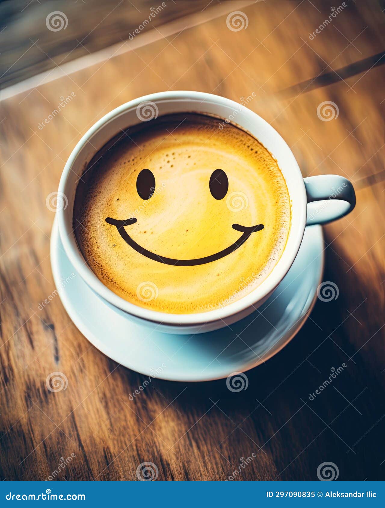 Cup of Coffee with Smiling Face Emoji. Generative Ai Stock Image ...