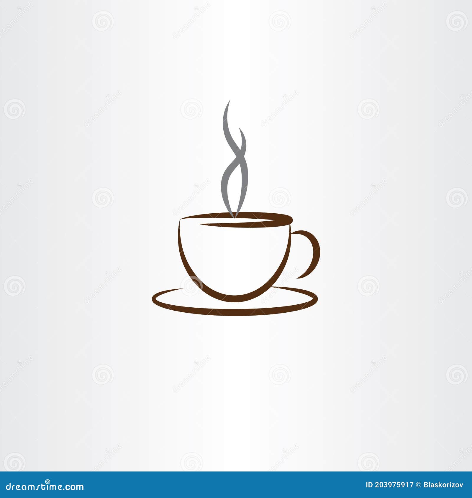 Cup of Coffee with Smoke Icon Illustration Stock Vector - Illustration ...