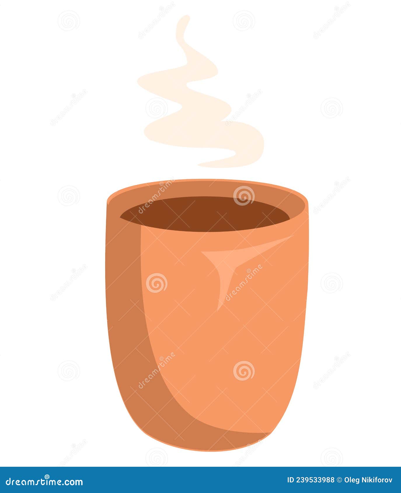 Cup of Coffee with Smoke Isolated. Coffee Cup Vector Illustration Stock ...