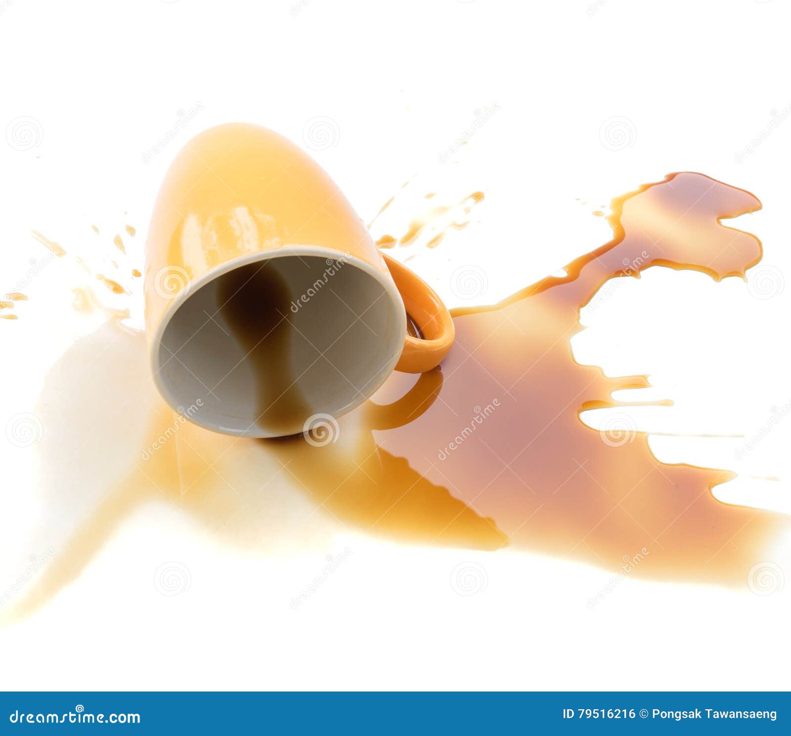 A cup coffee spill stain stock photo. Image of espresso - 79516216