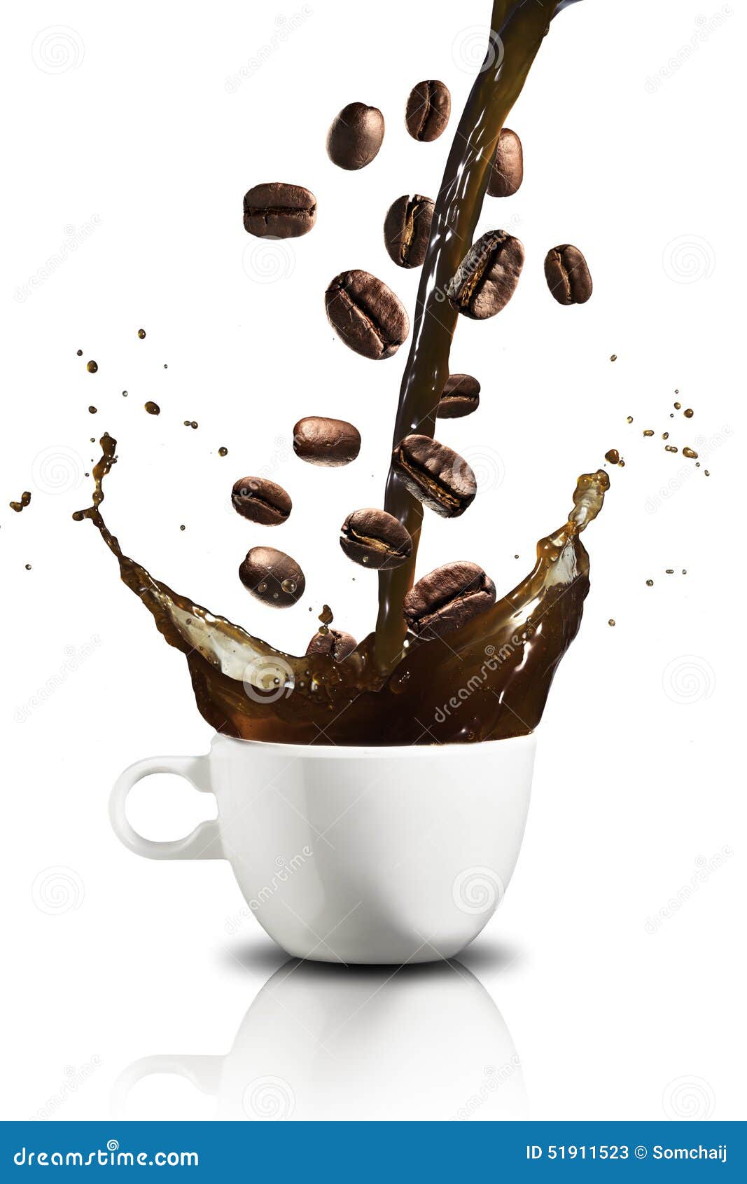 Cup of Coffee Splash stock image. Image of cafeteria - 51911523