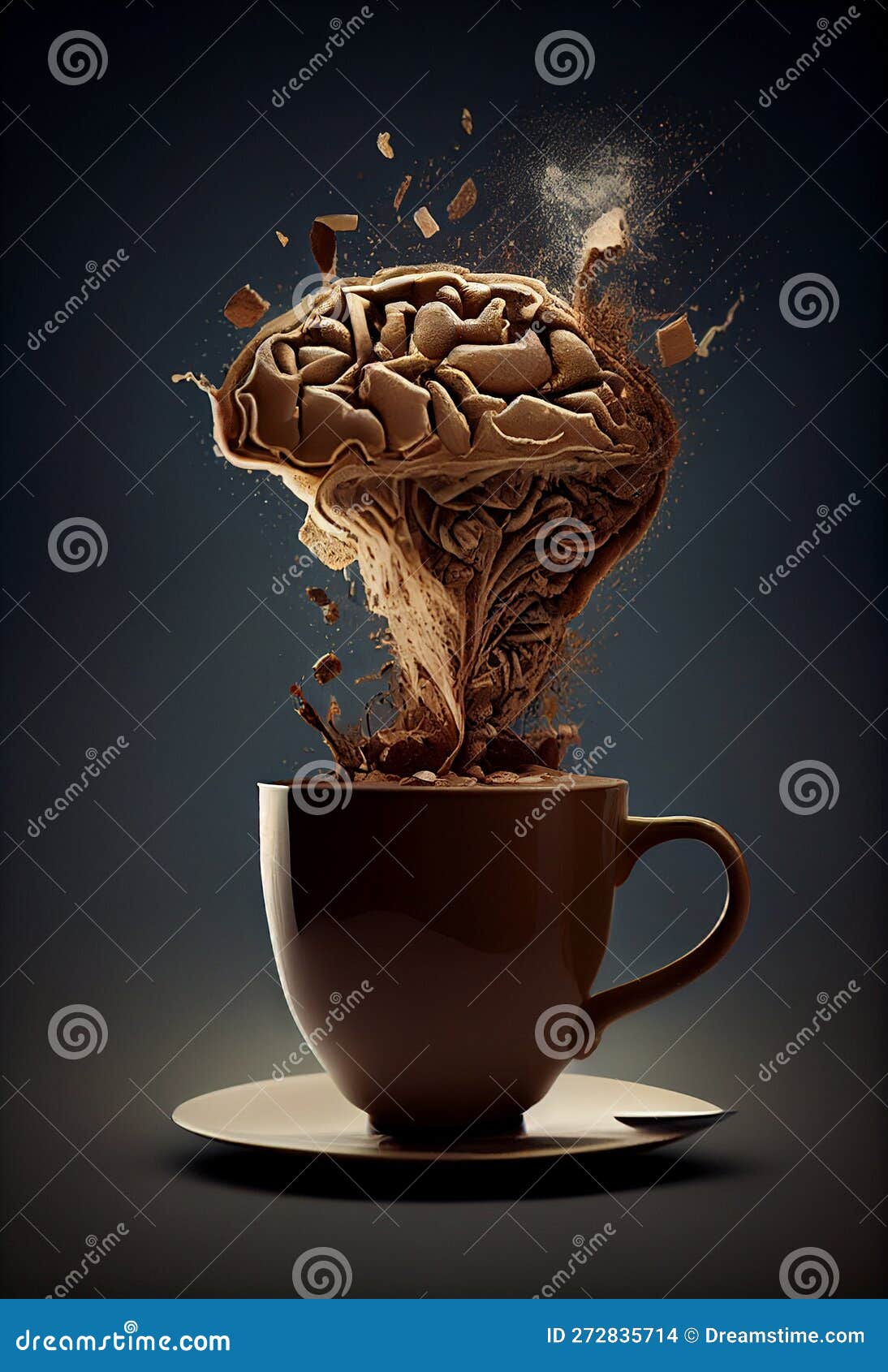 Cup of Coffee with a Splash Like a Brain, Creative and Innovative Mind ...