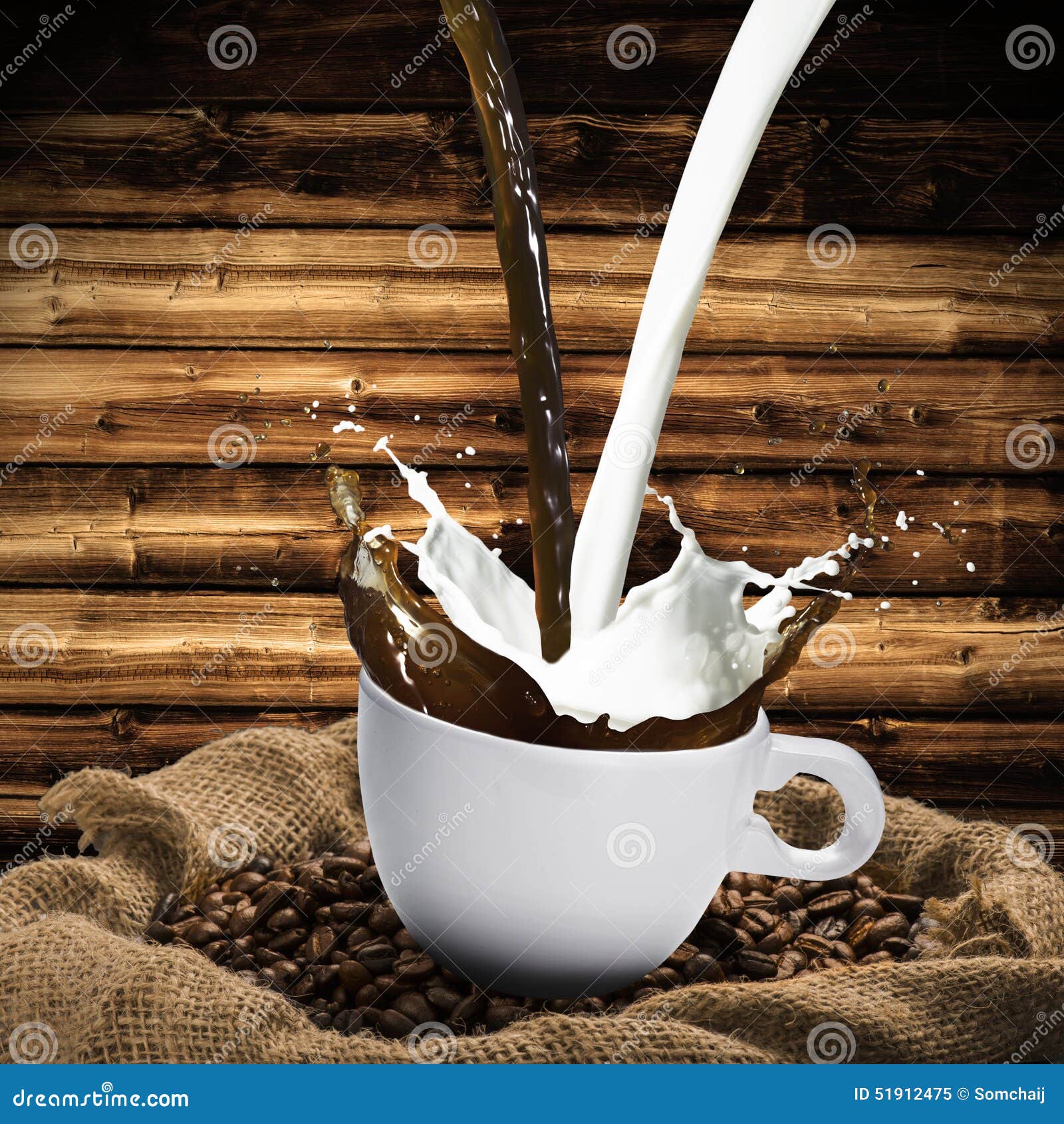 Cup of Coffee Splash stock image. Image of black, mocca - 51912475