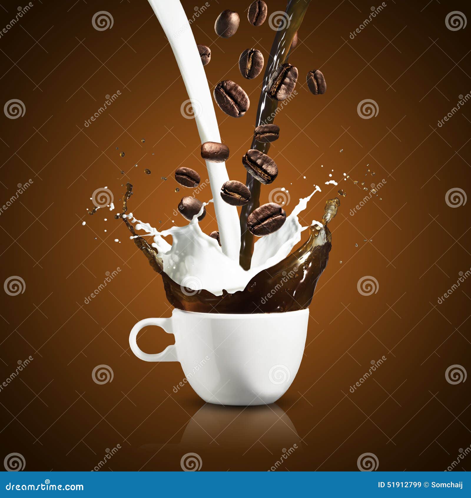 Cup of Coffee Splash stock image. Image of cafeteria - 51912799