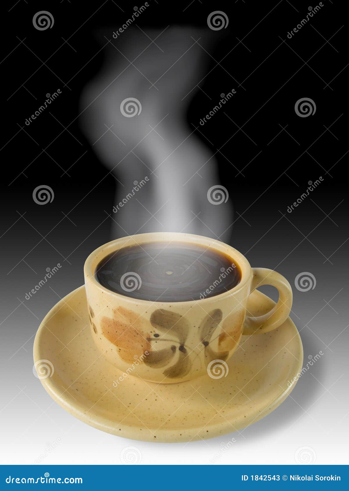Cup of coffee and steam stock image. Image of isolated - 1842543