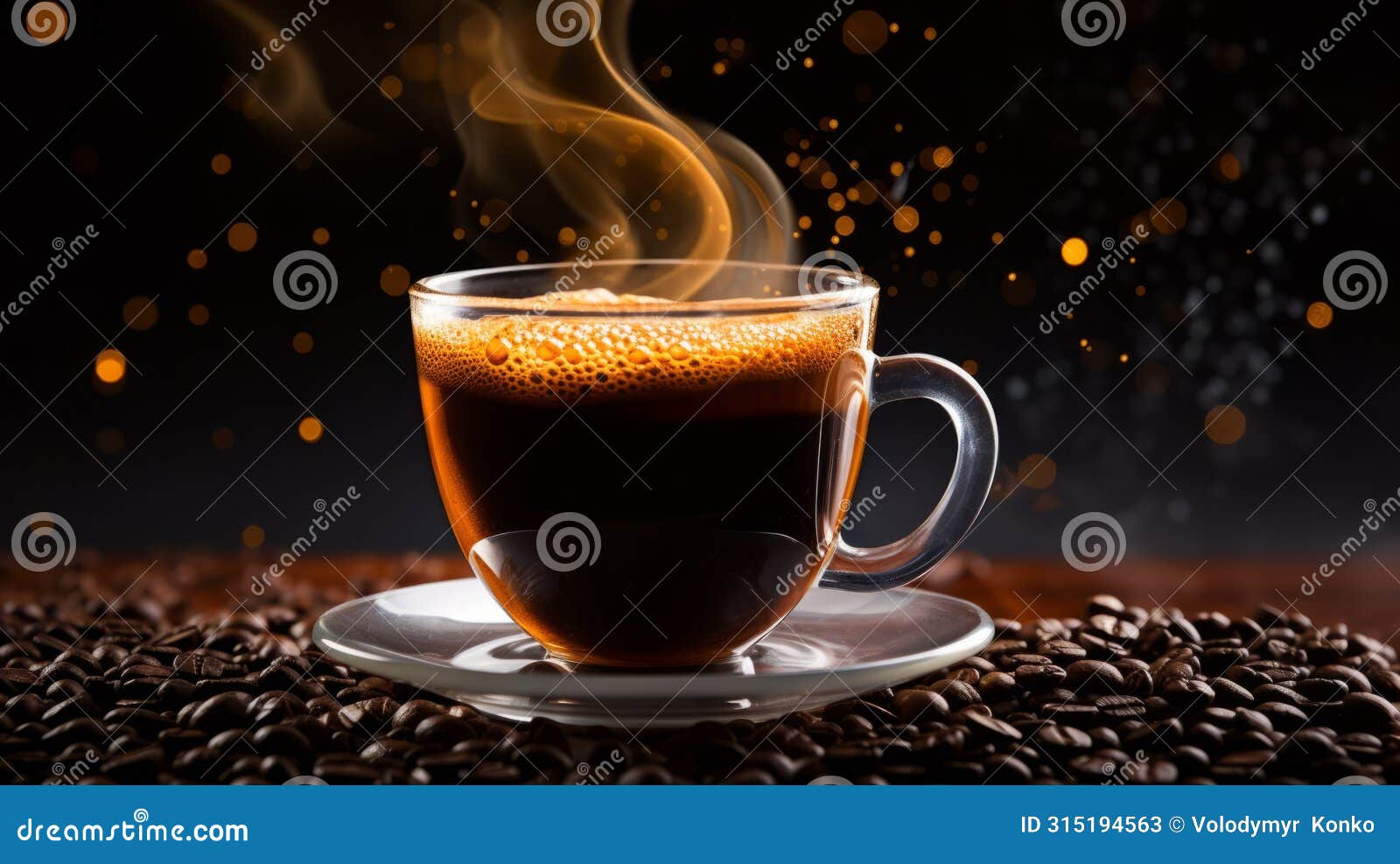 A Cup of Coffee with Steam Rising Out of it Stock Image - Image of ...