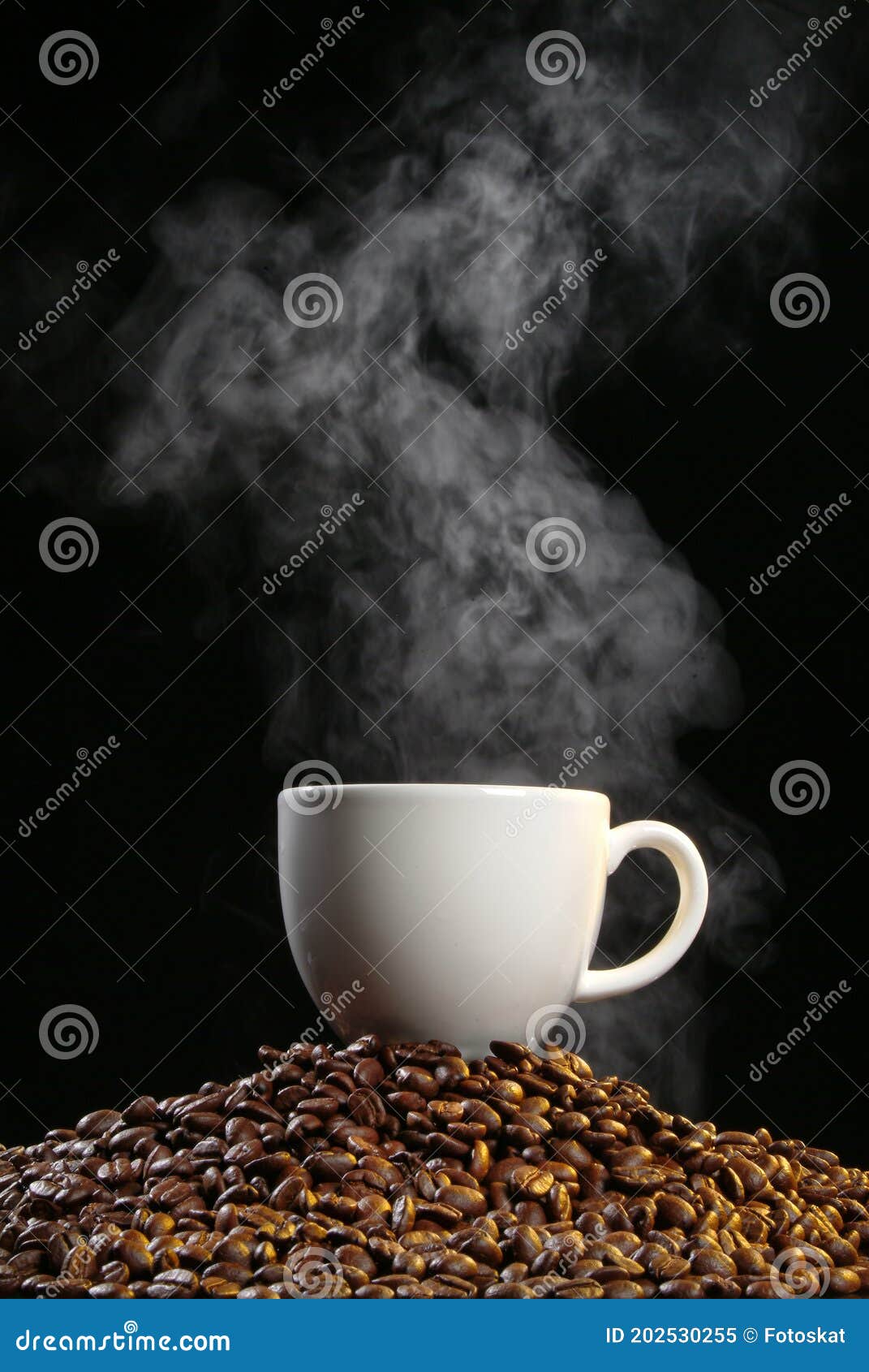Cup of Coffee and Steam stock image. Image of beverage - 202530255