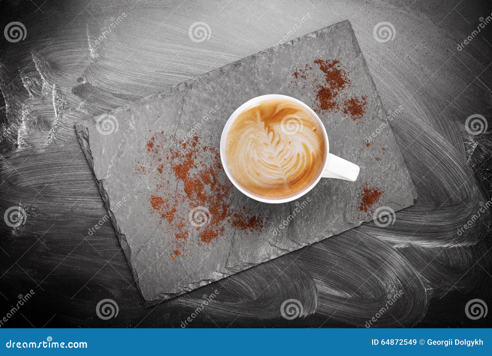 Cup of Coffee on Stone Board Stock Image - Image of board, espresso ...