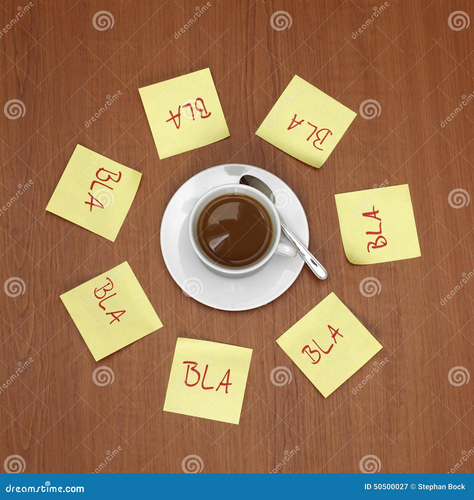 Cup of Coffee Surrounded by Notes Stock Image - Image of advice ...