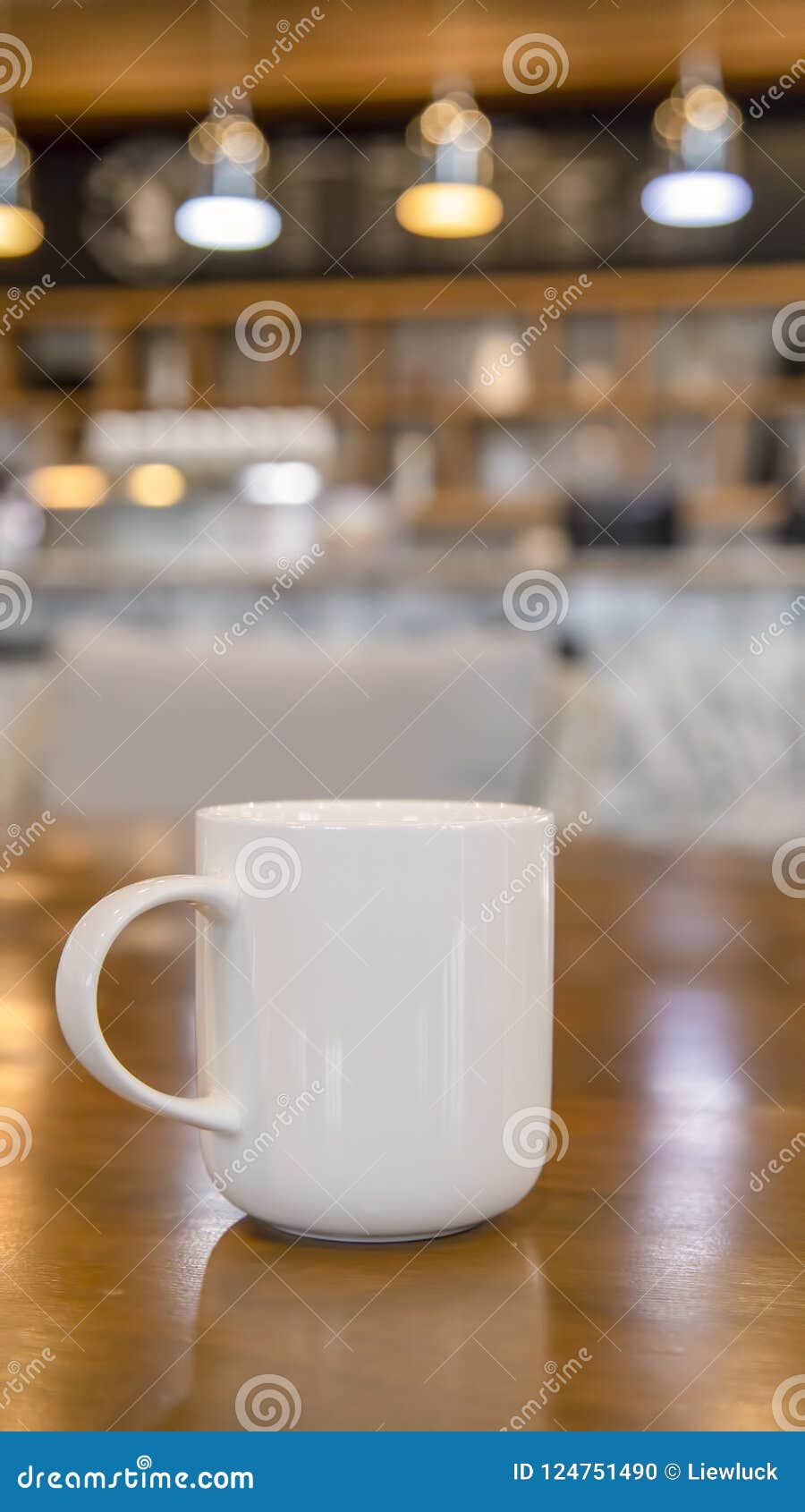 Cup of Coffee on Table with Cafe Background Stock Photo - Image of ...