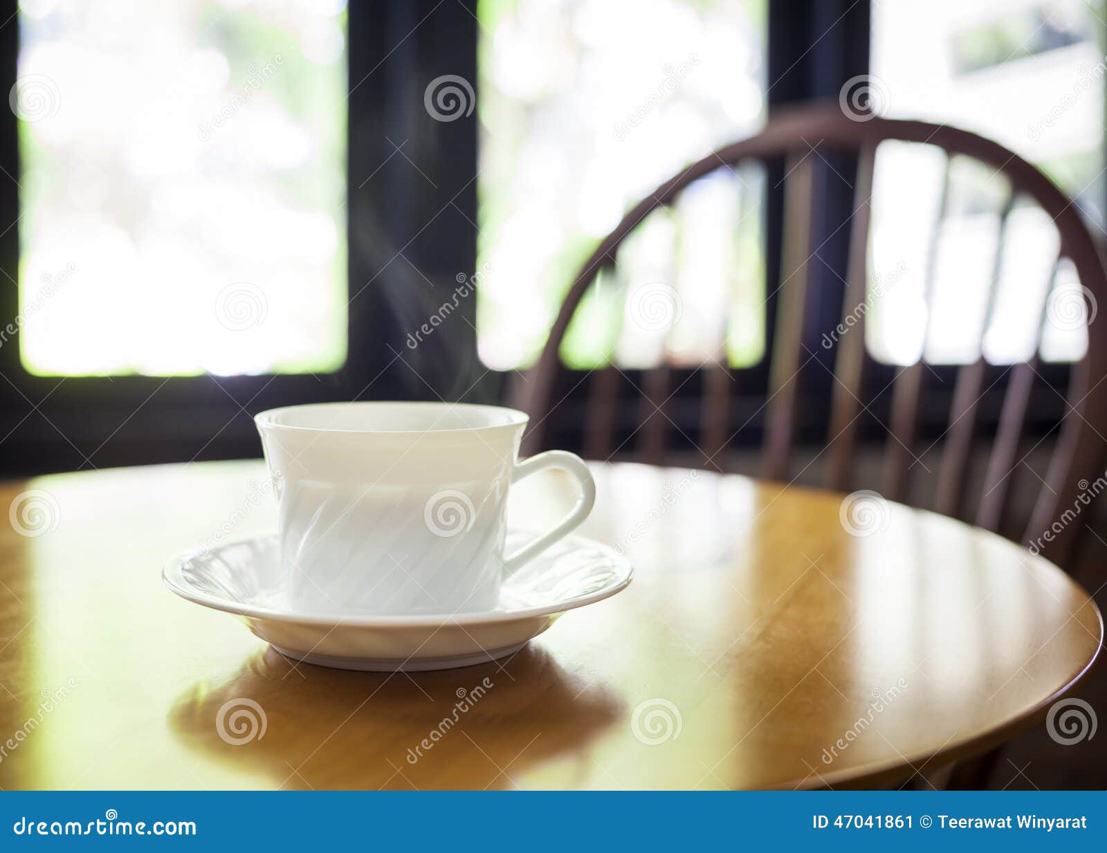 Cup of Coffee on Table in Cafe Stock Image - Image of morning, espresso ...