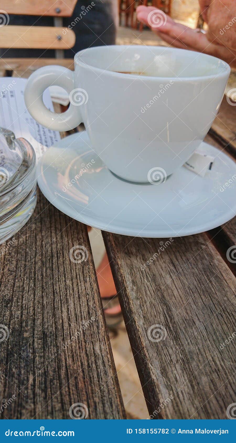 Cup of Coffee on the Table with Receipt Stock Photo - Image of drink ...