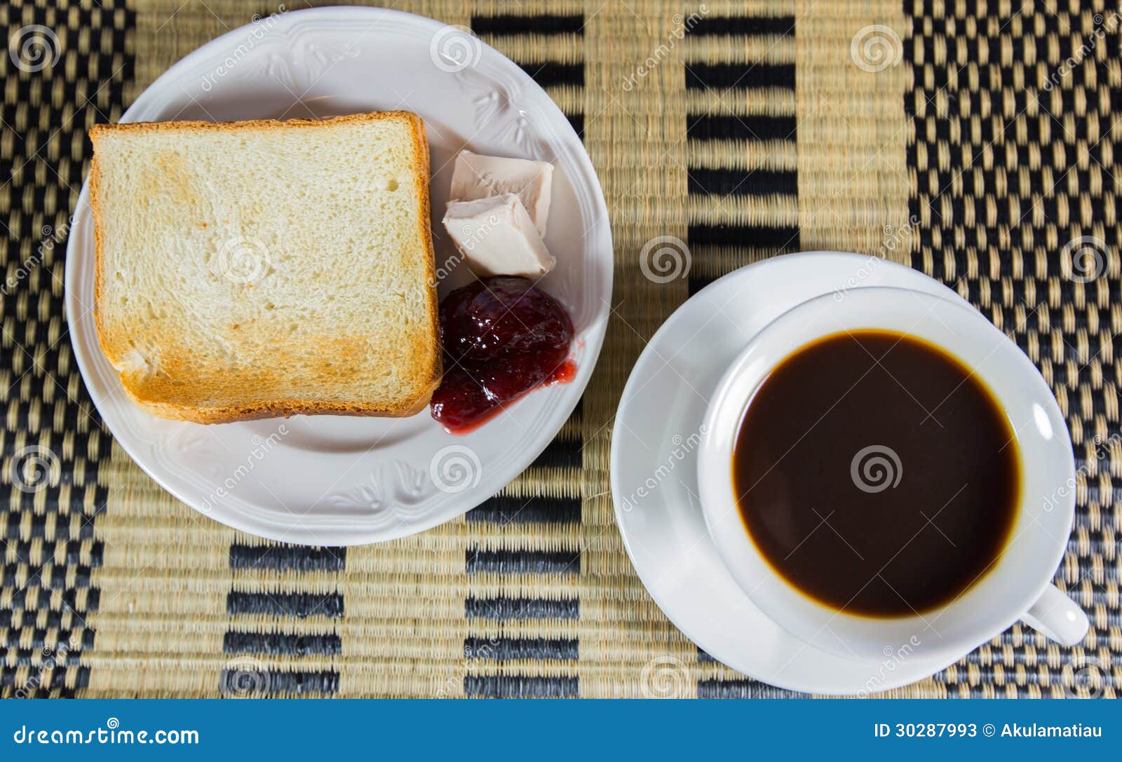 Coffee and Toast stock image. Image of slice, white, meal - 30287993