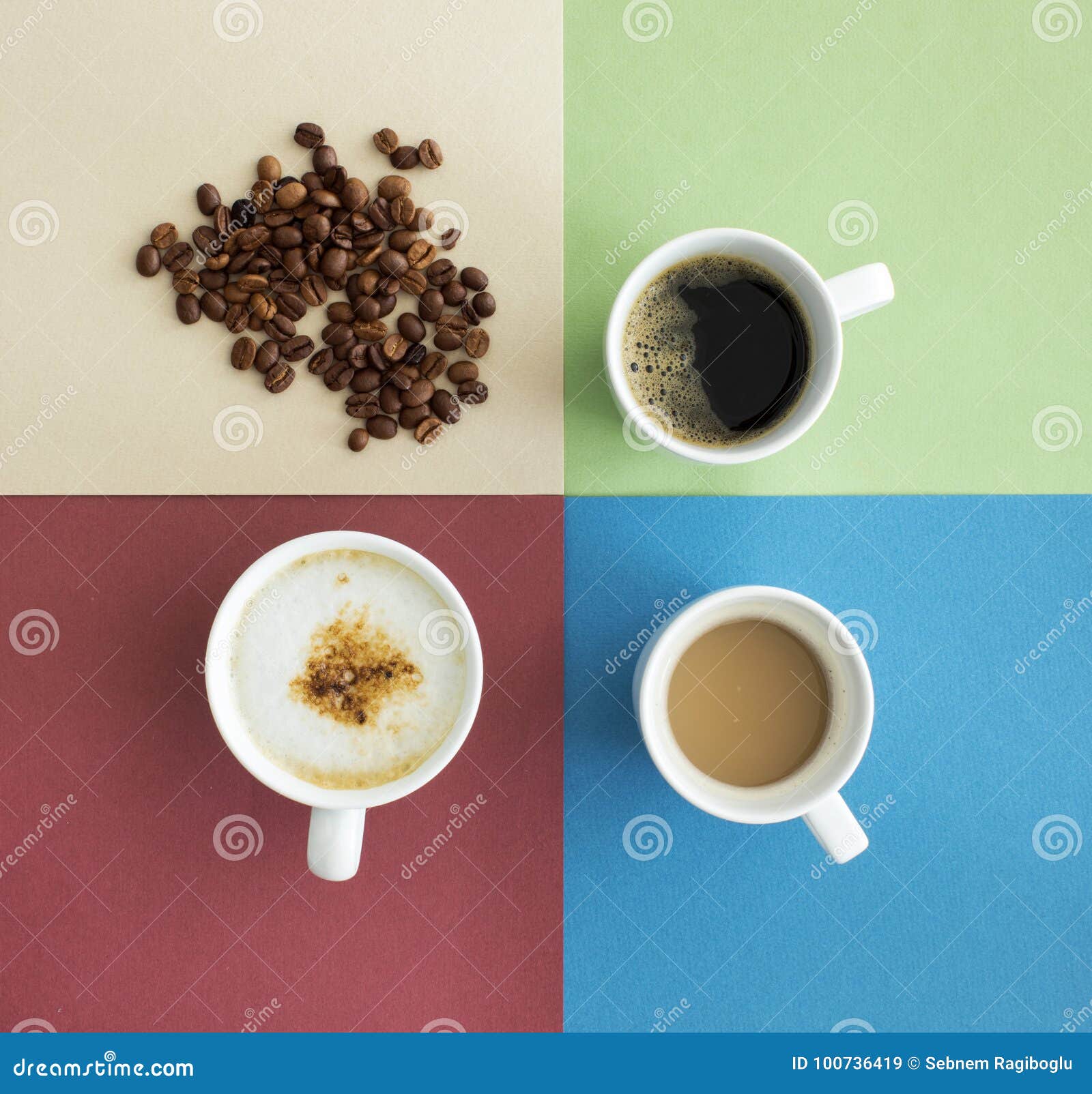 Cup of coffee top view stock image. Image of cafe, porcelain - 100736419