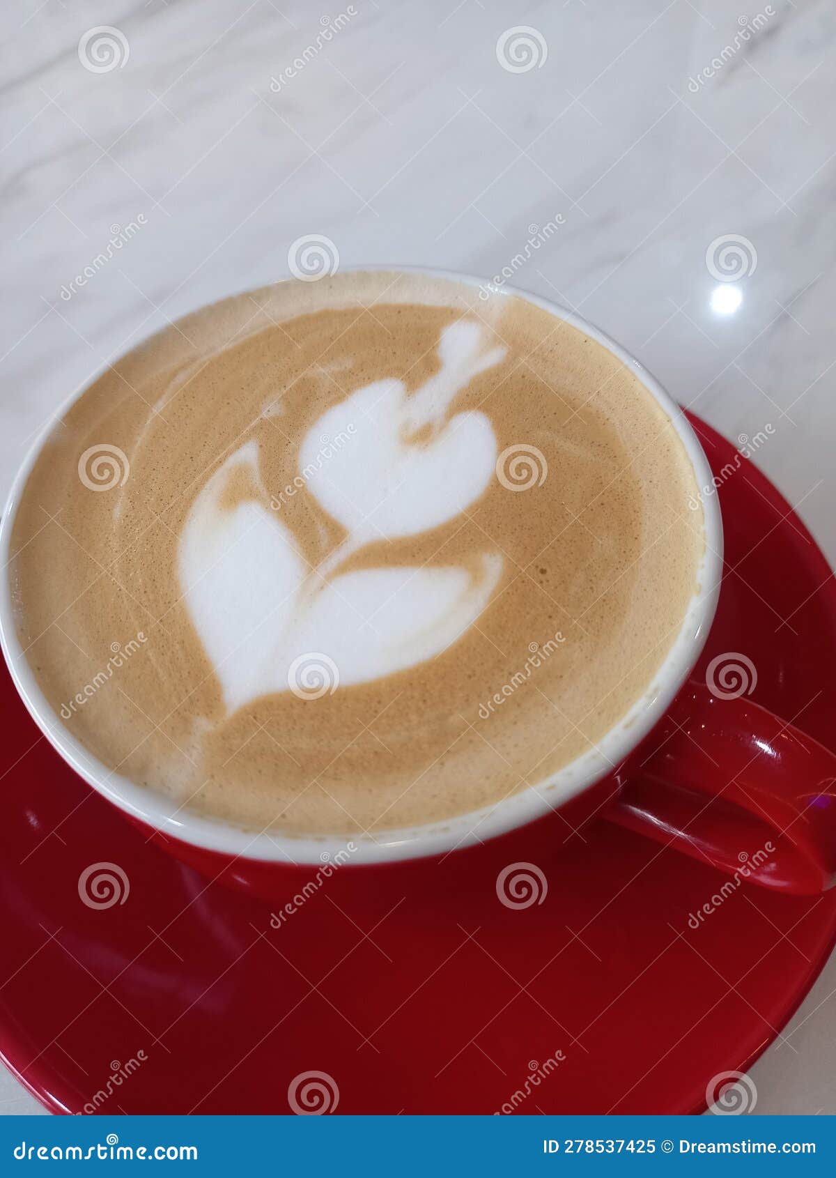 A Cup of Coffee with a Touch of Art Stock Image - Image of touch, coffe ...