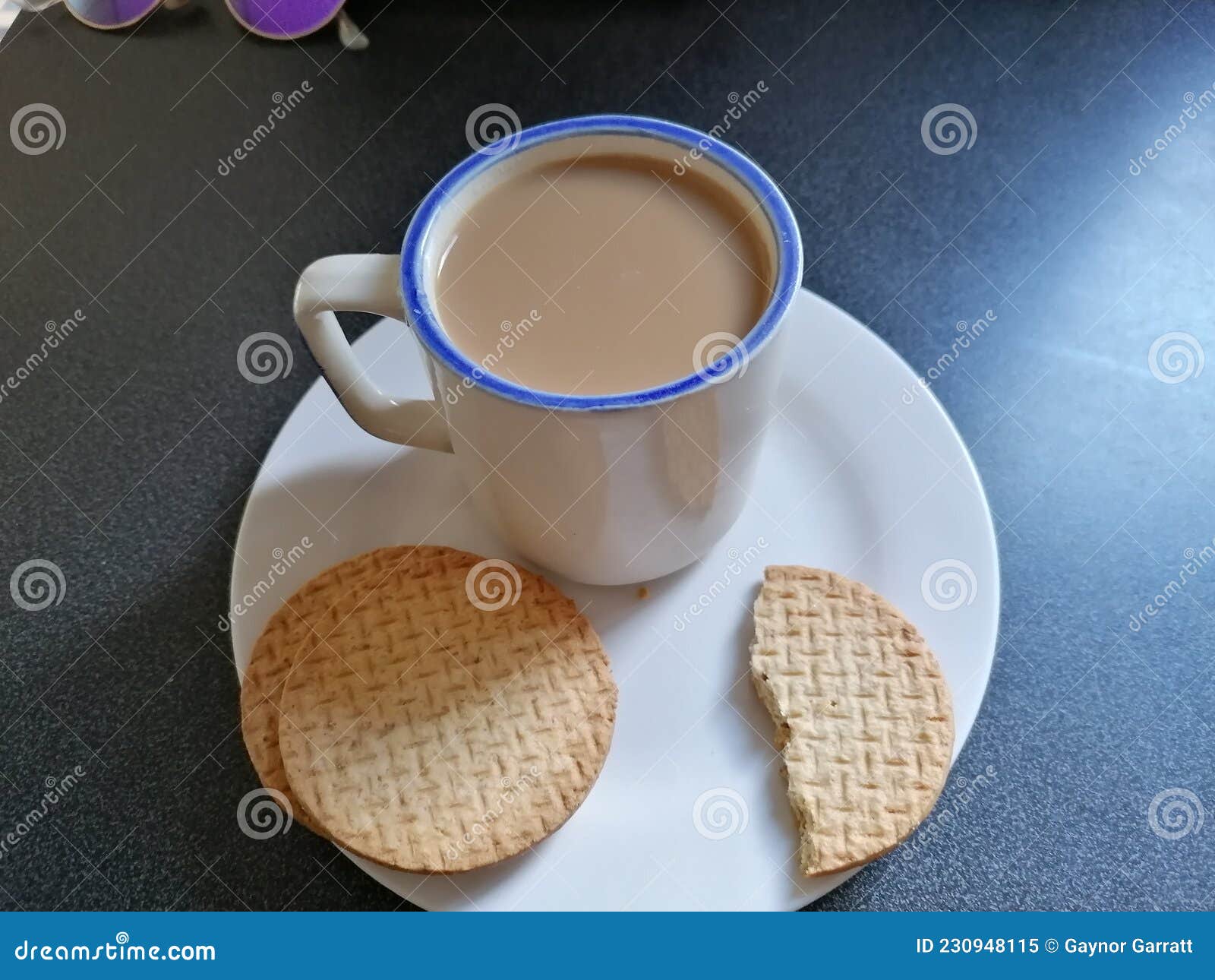 Coffee and Biscuits Break Time Stock Image - Image of biscuit, biscuits ...