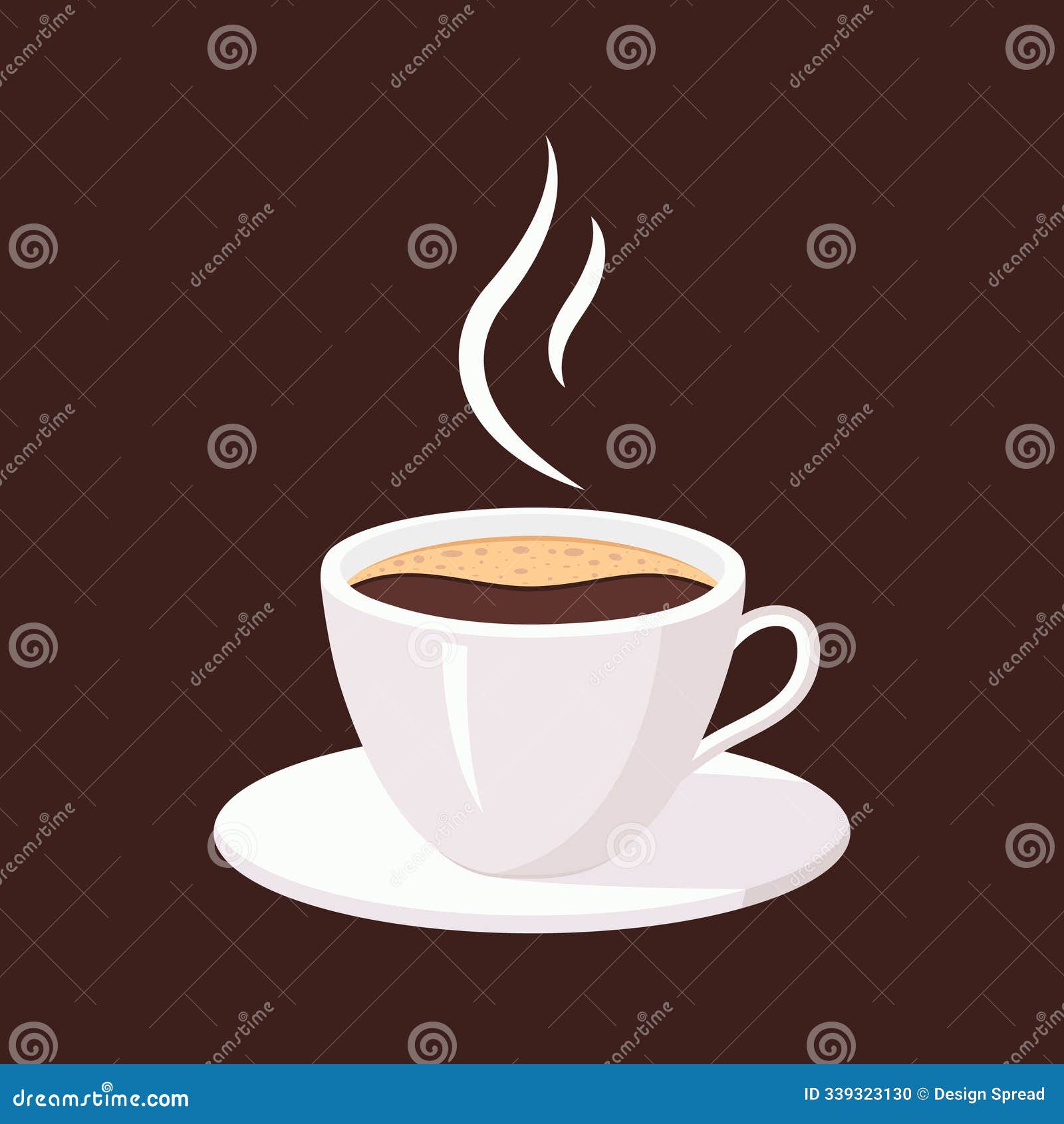 Cup of Coffee Flat Vector Illustration Stock Vector - Illustration of ...