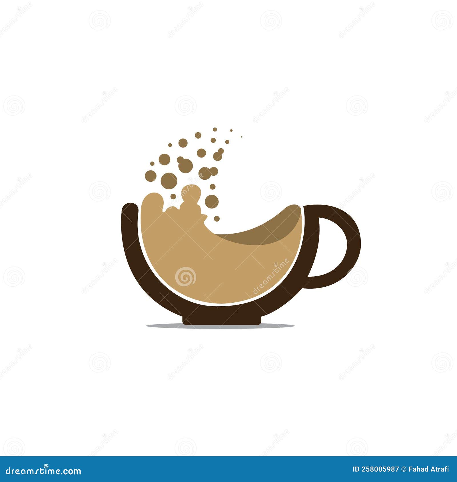 Cup of Coffee Vector Logo Design Stock Vector - Illustration of ...