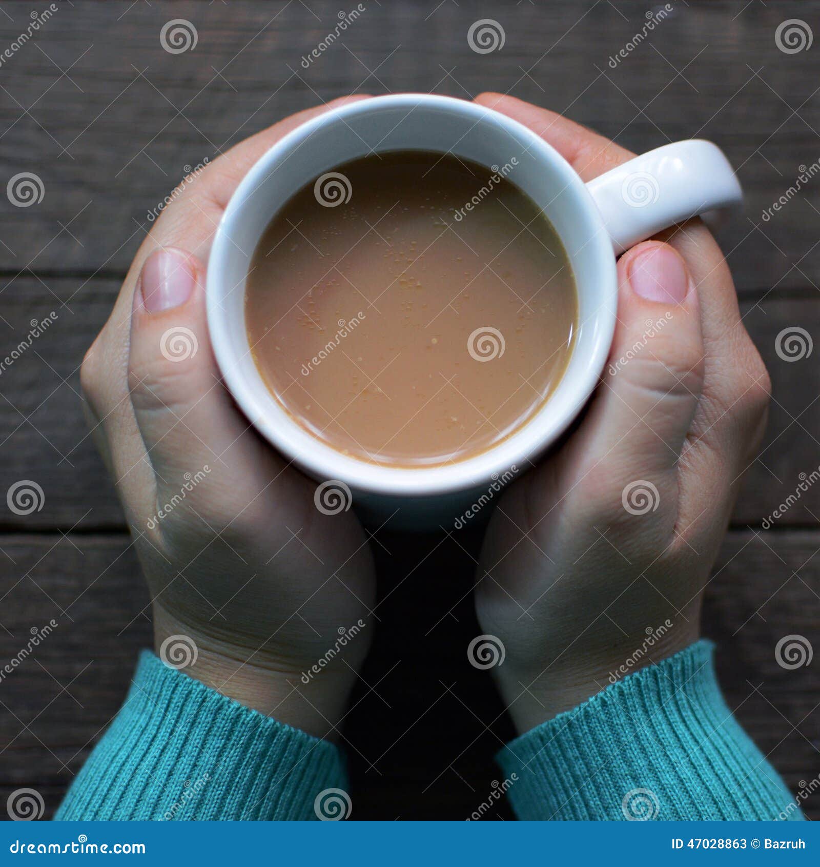 Cup of coffee in hands stock image. Image of aroma, tasty - 47028863