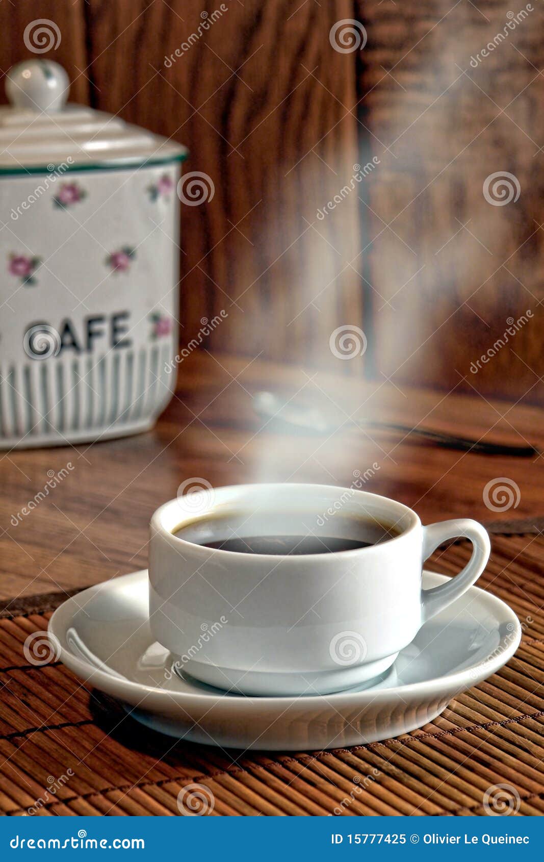 Cup of Coffee on Wood Table Stock Image - Image of shop, cafe: 15777425