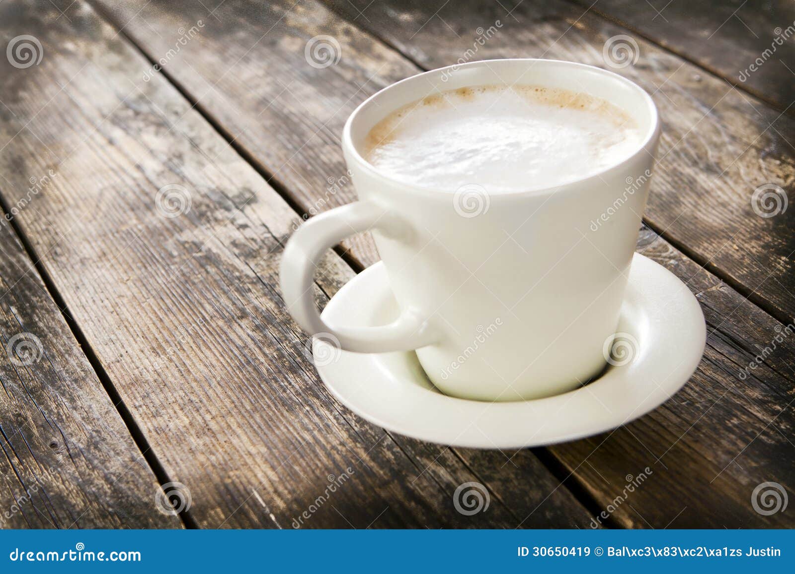 Cup of Coffee on the Wooden Table. Stock Image - Image of closeup, life ...