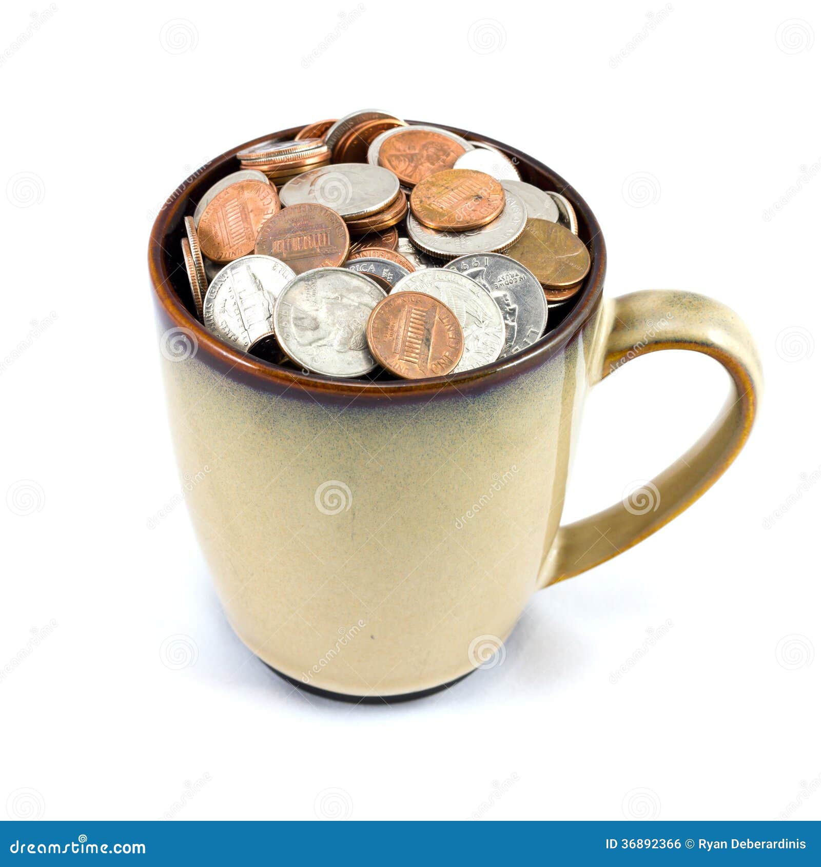 Cup of Coins stock photo. Image of account, change, banking - 36892366