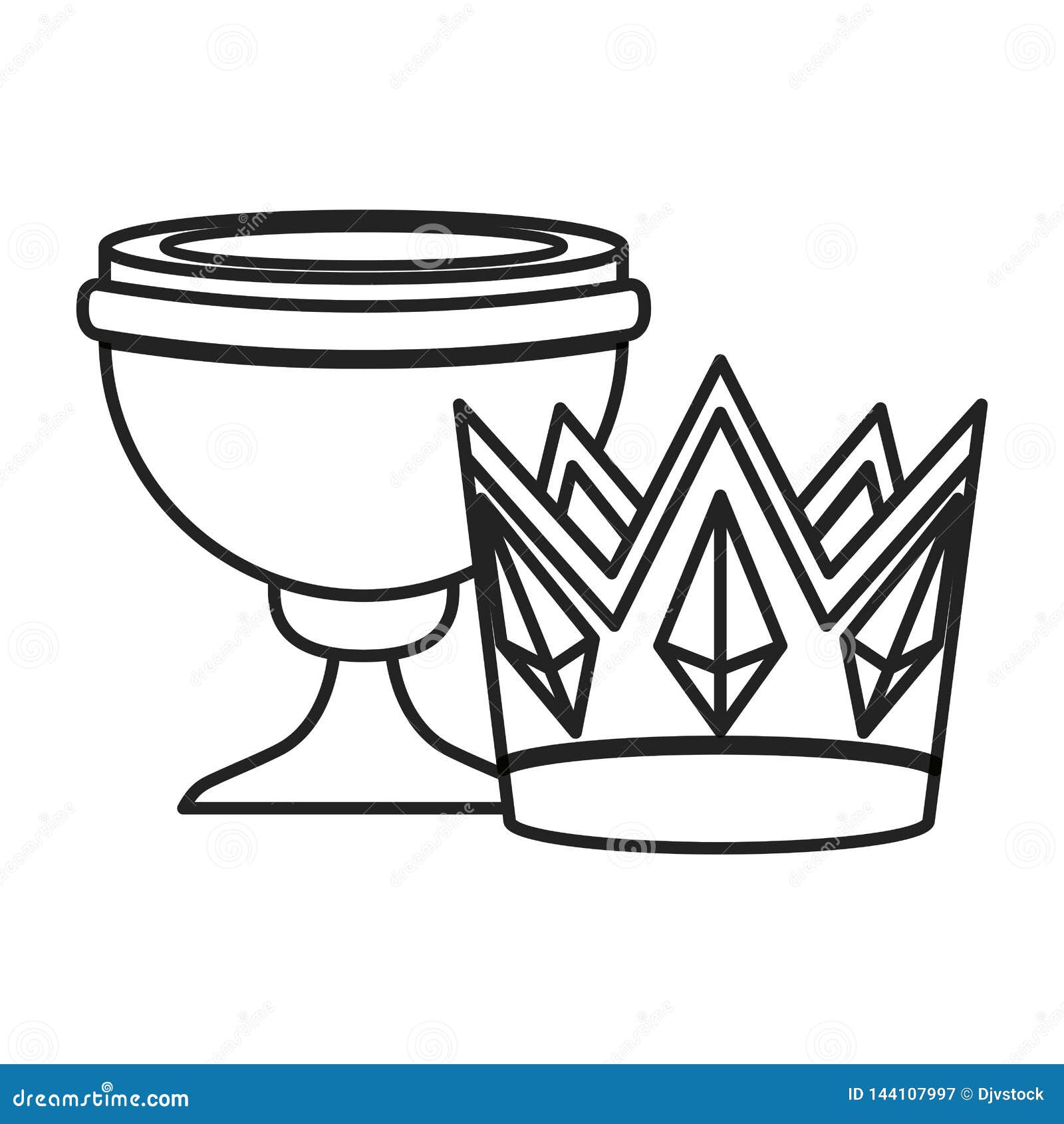 Cup and crown design stock illustration. Illustration of award - 144107997