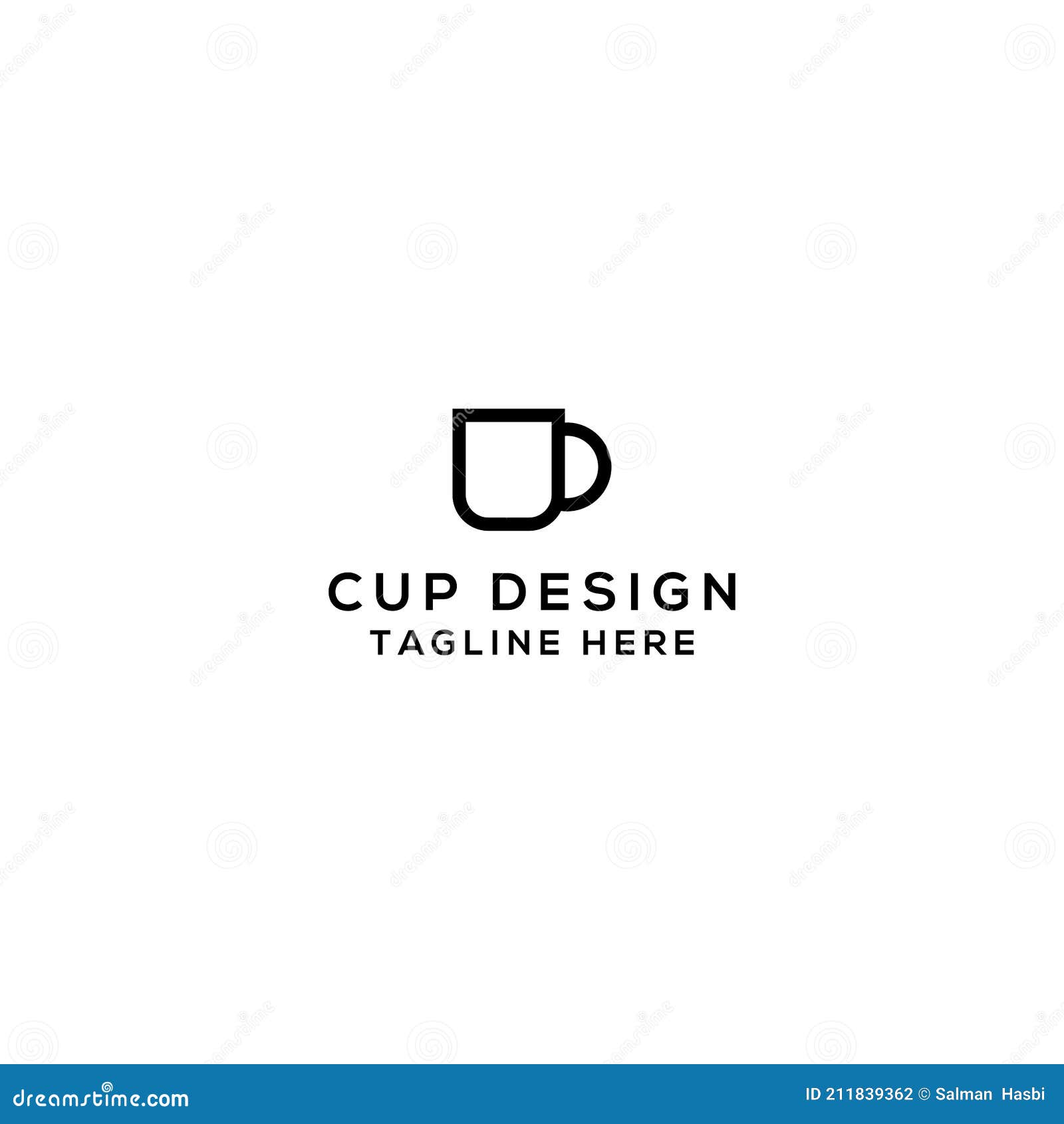 Cup design logo template stock vector. Illustration of concept - 211839362