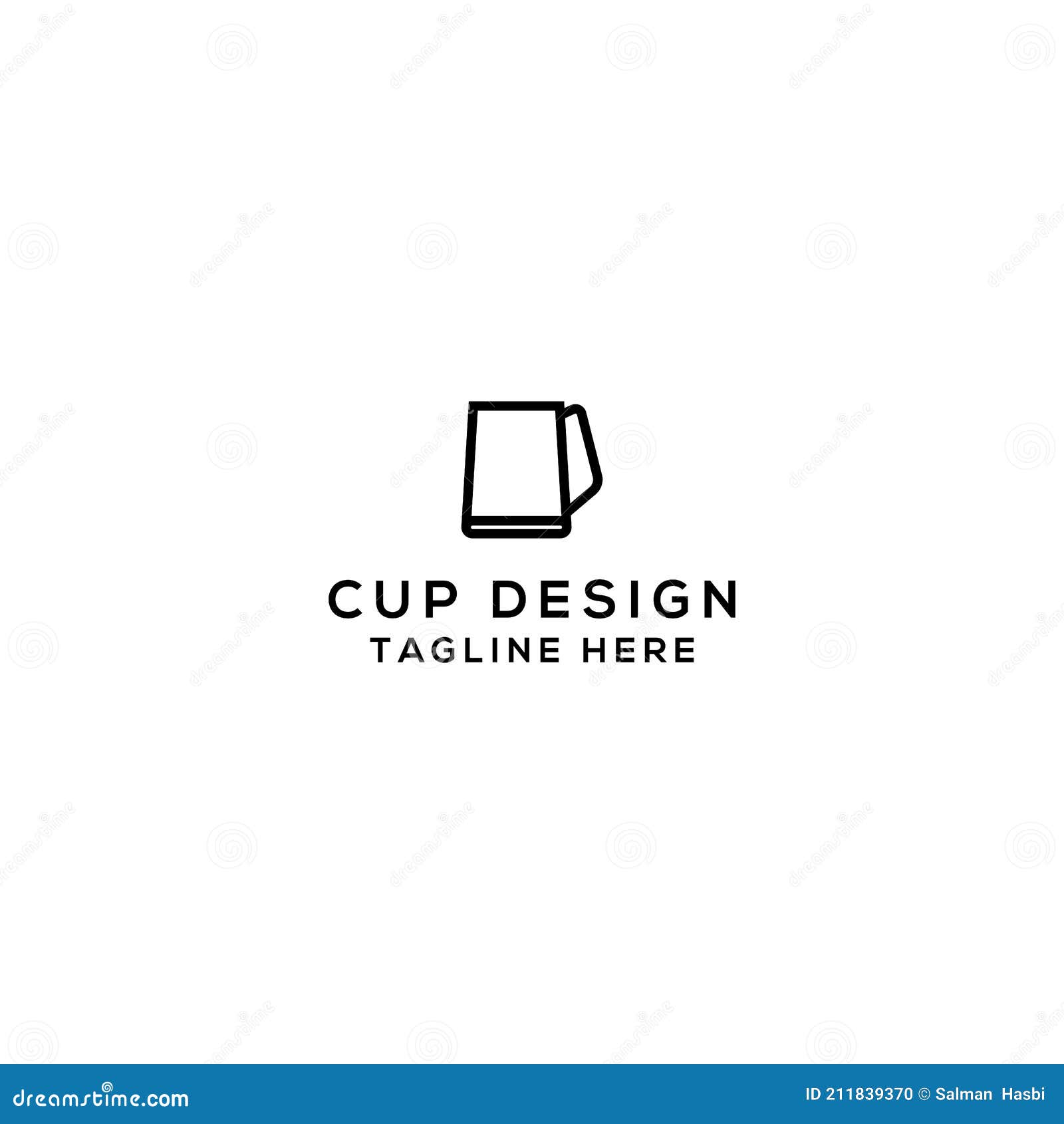 Cup design logo template stock vector. Illustration of logo - 211839370