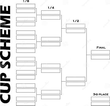 Cup Scheme 1/8 Final. Vector Illustration Stock Vector - Illustration ...