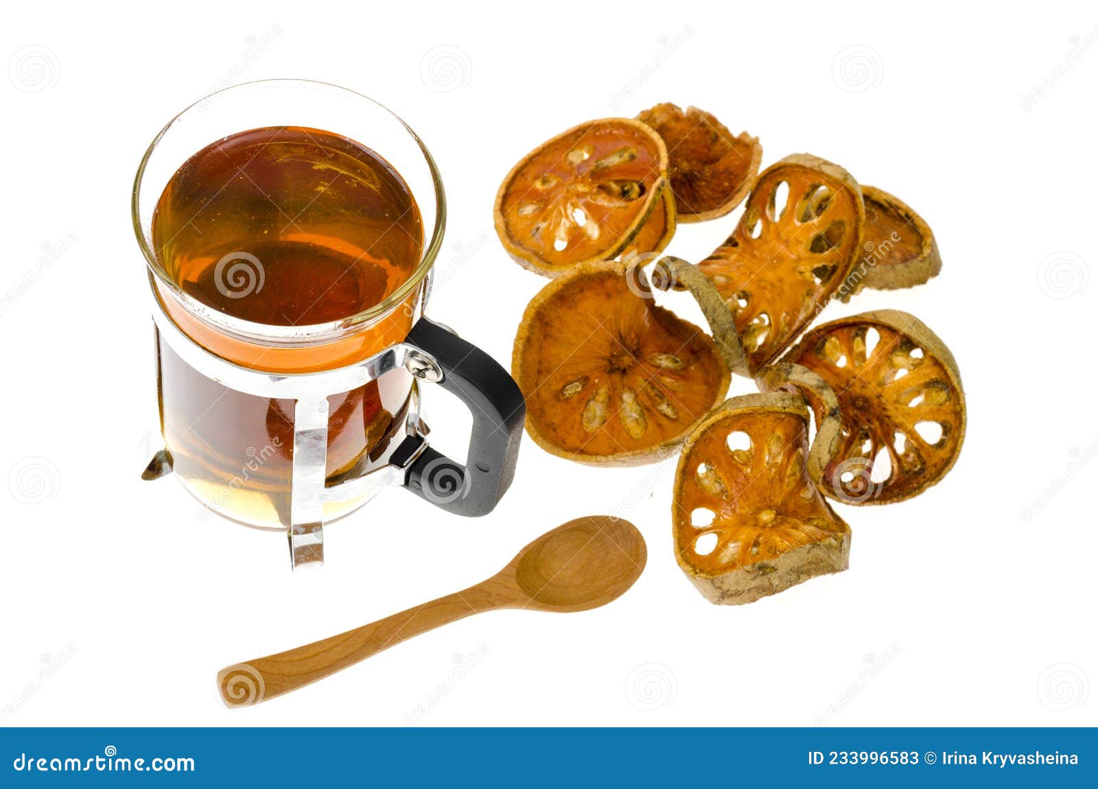 Cup of Dried Bael Tea. Studio Photo Stock Image - Image of asia ...