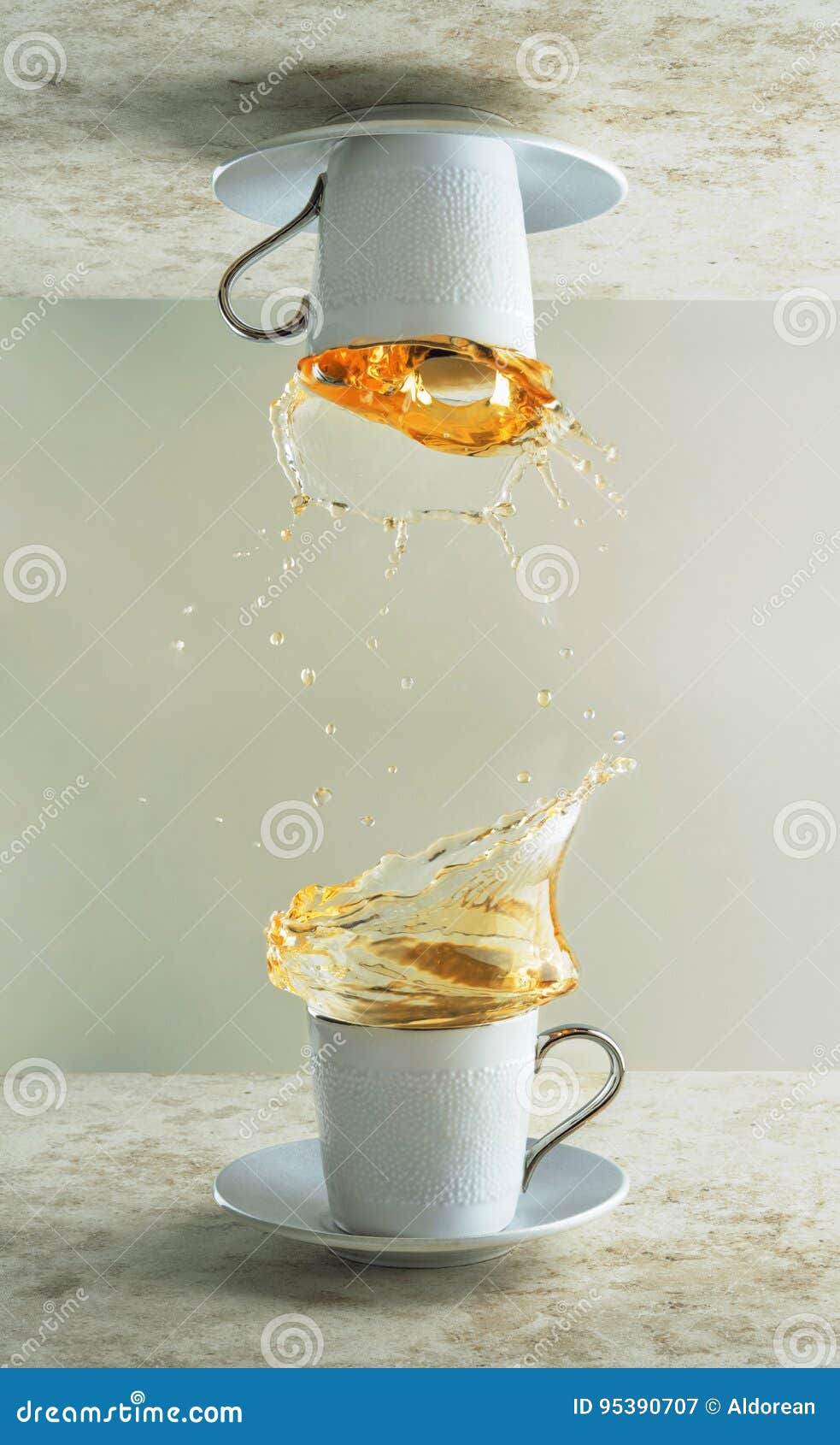 Cup with drops stock image. Image of fall, cafe, drink - 95390707