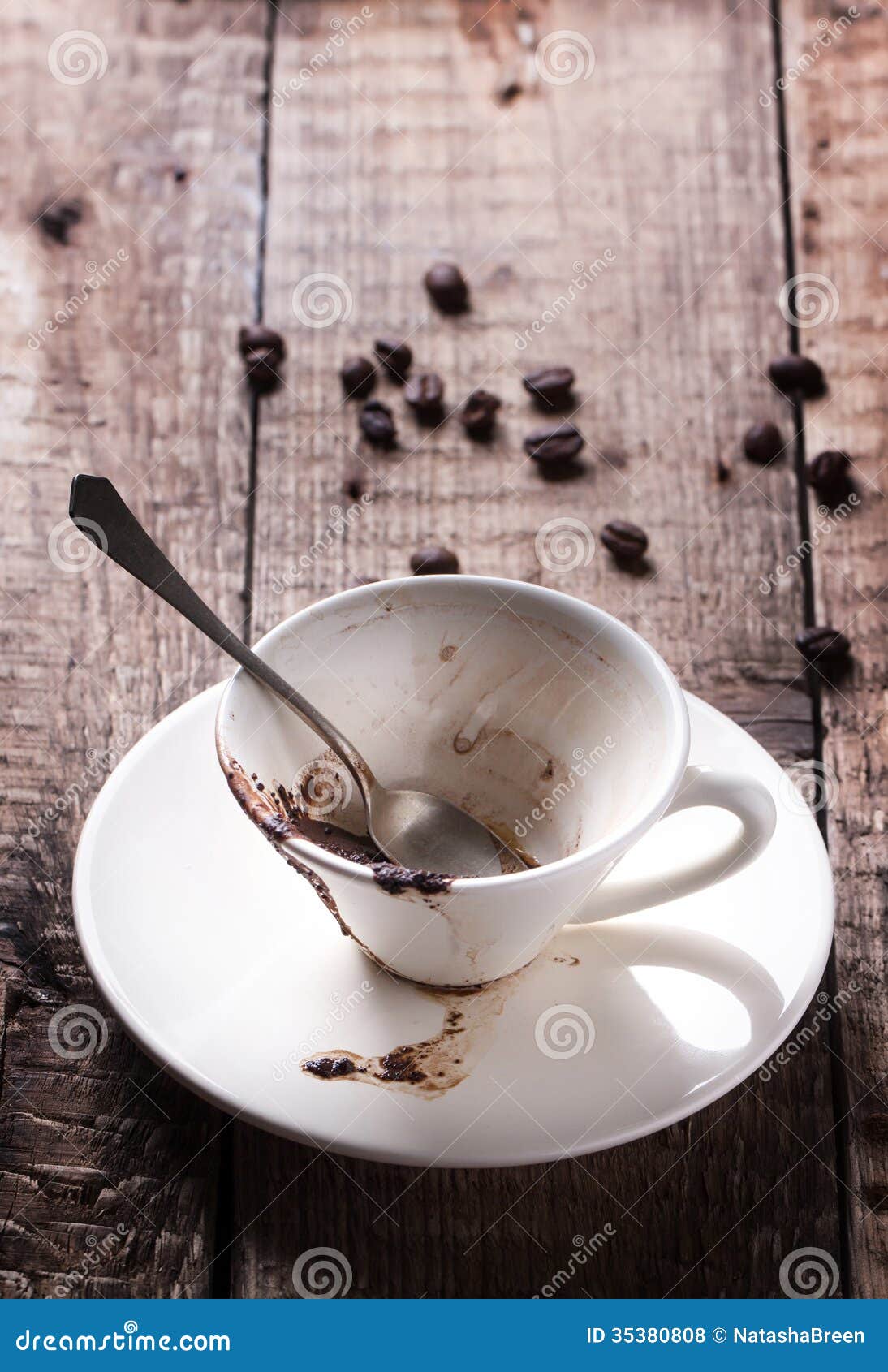 Cup of drunk coffee stock photo. Image of enjoyment, cappuccino - 35380808