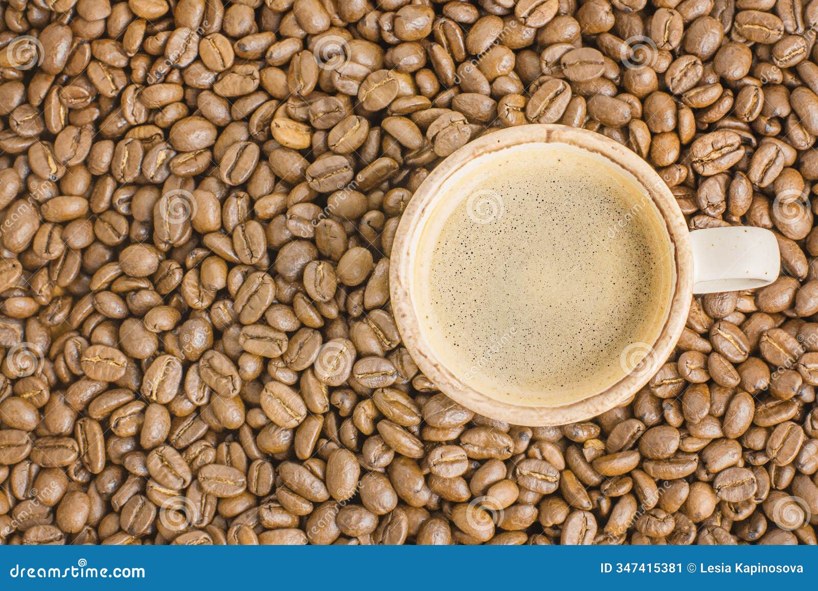 Light Roast Coffee. Closeup Of Coffee Beans For Background And Texture ...